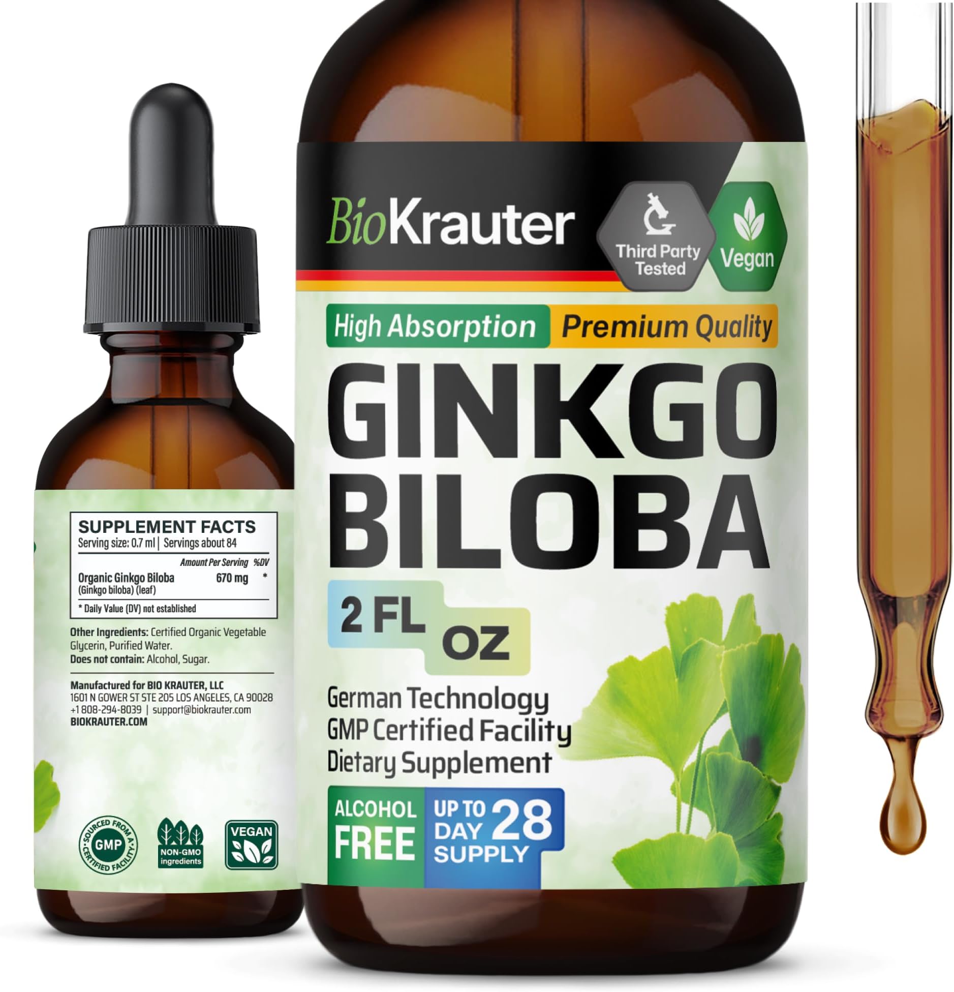 Amazon.com: Hawaii Pharm Ginkgo Alcohol-FREE Liquid Extract, Organic ...