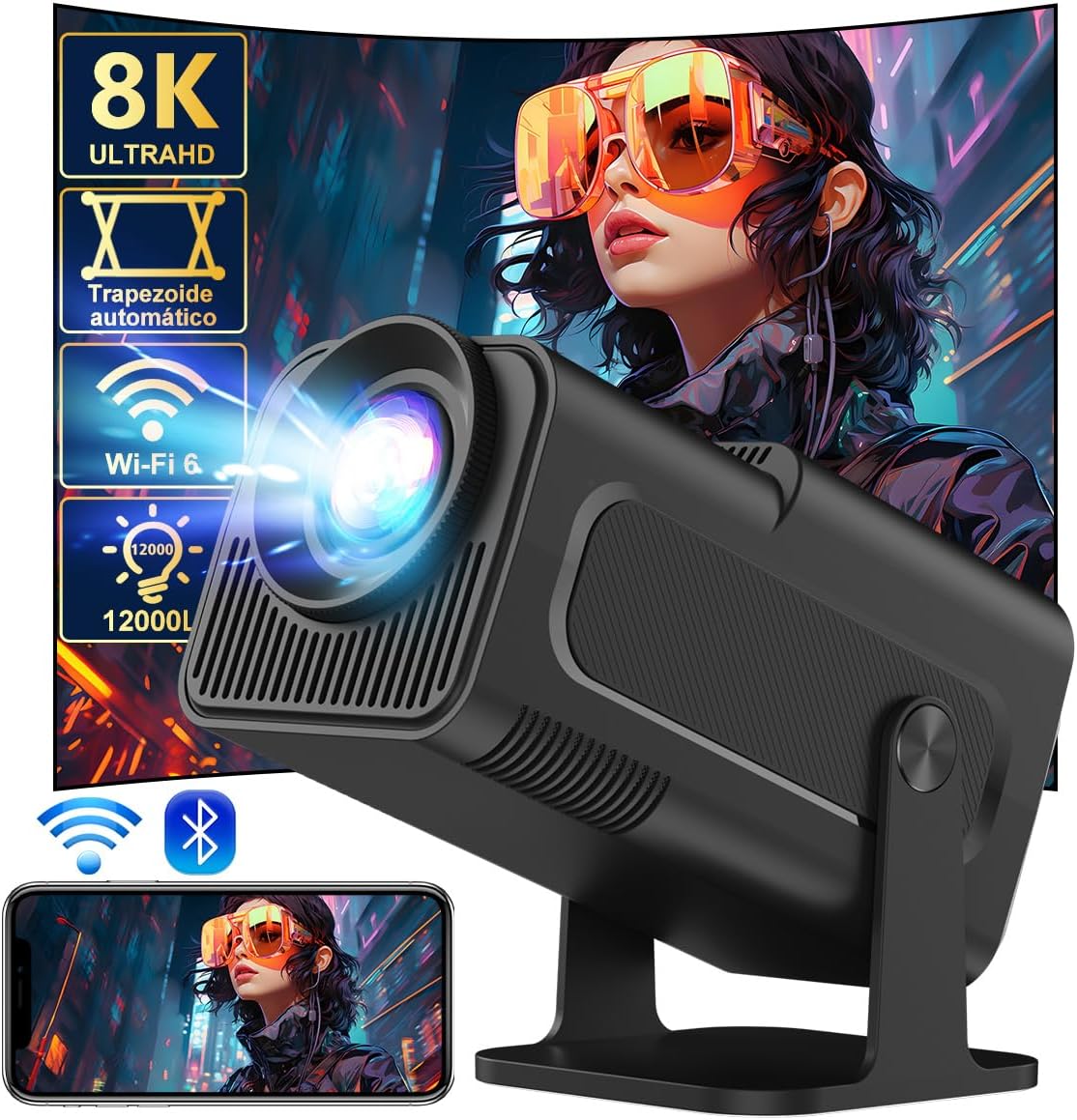 Magcubic Mini Proyector Portátil Auto Keystone, Proyector Inteligente ...