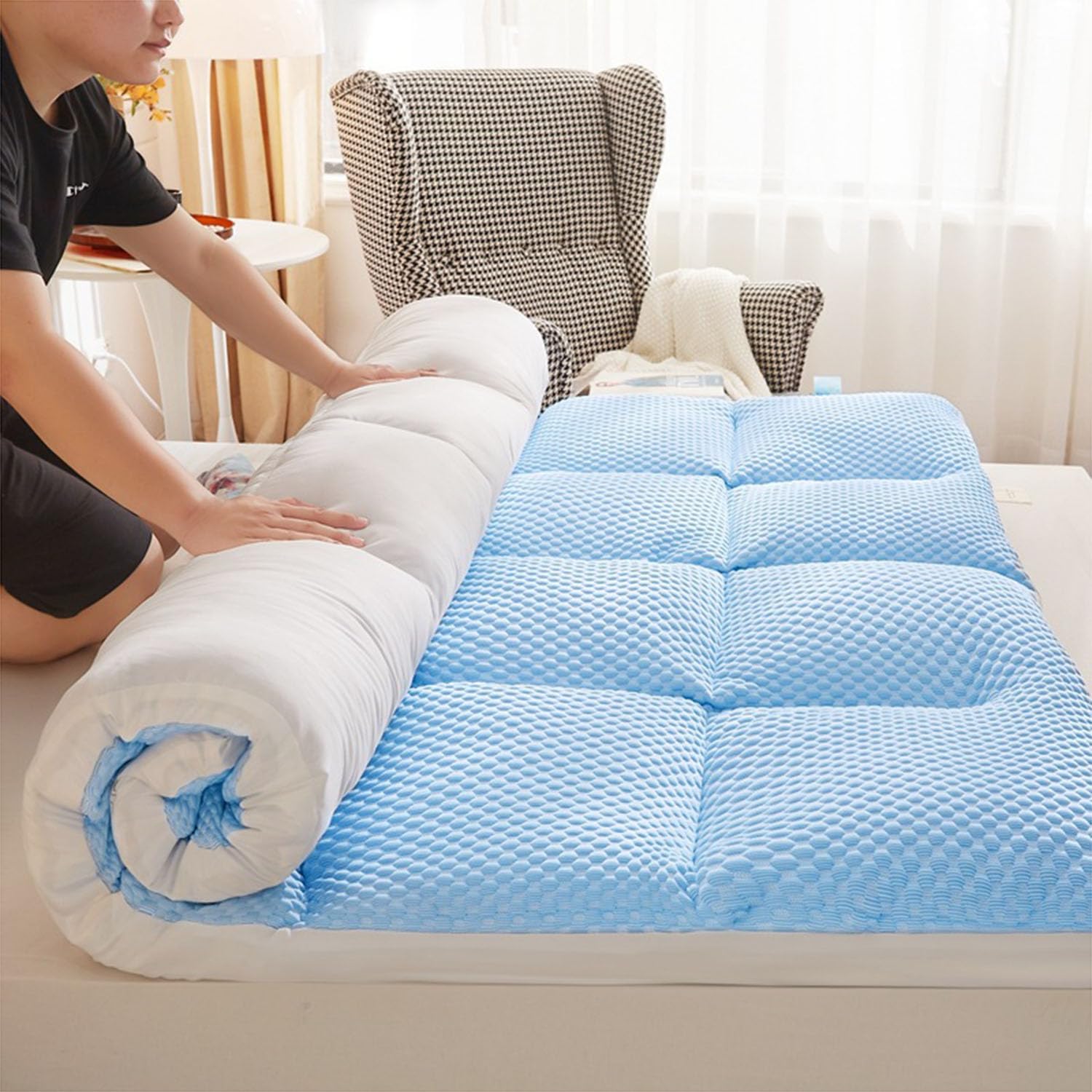 Japanese Floor Mattress Soft and Portable Futon Mattress for Double ...