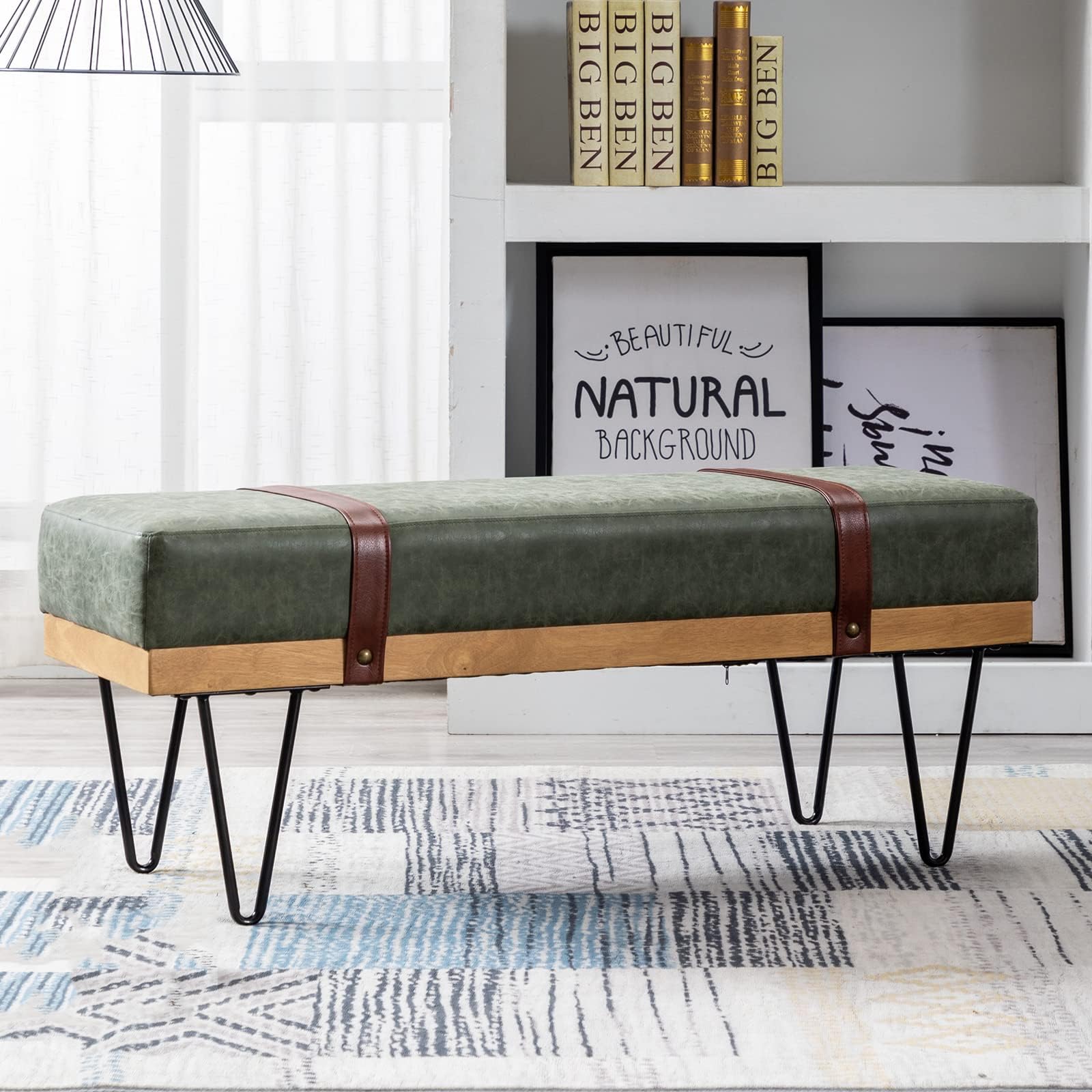 Amazon.com - Armen Living Channell Modern Walnut Wood Dining Table ...