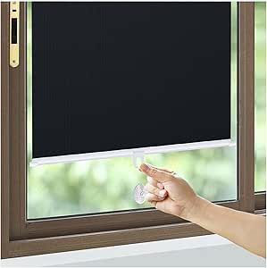 Amazon.com: Blackout Roller Shades No Drilling, Blackout Window Curtains with Suction Cups ...