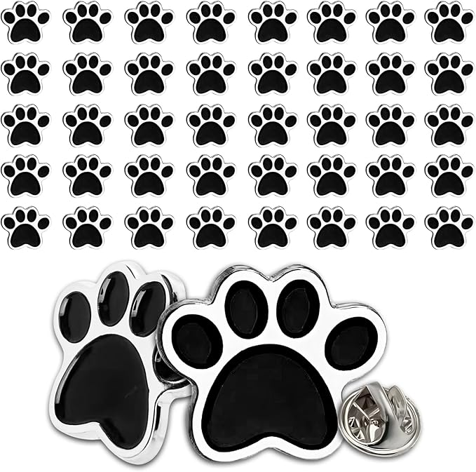 Amazon.com: 50 Pcs Dog Pins, Tiger Paws - 1" Paw Print Animal Mascot ...