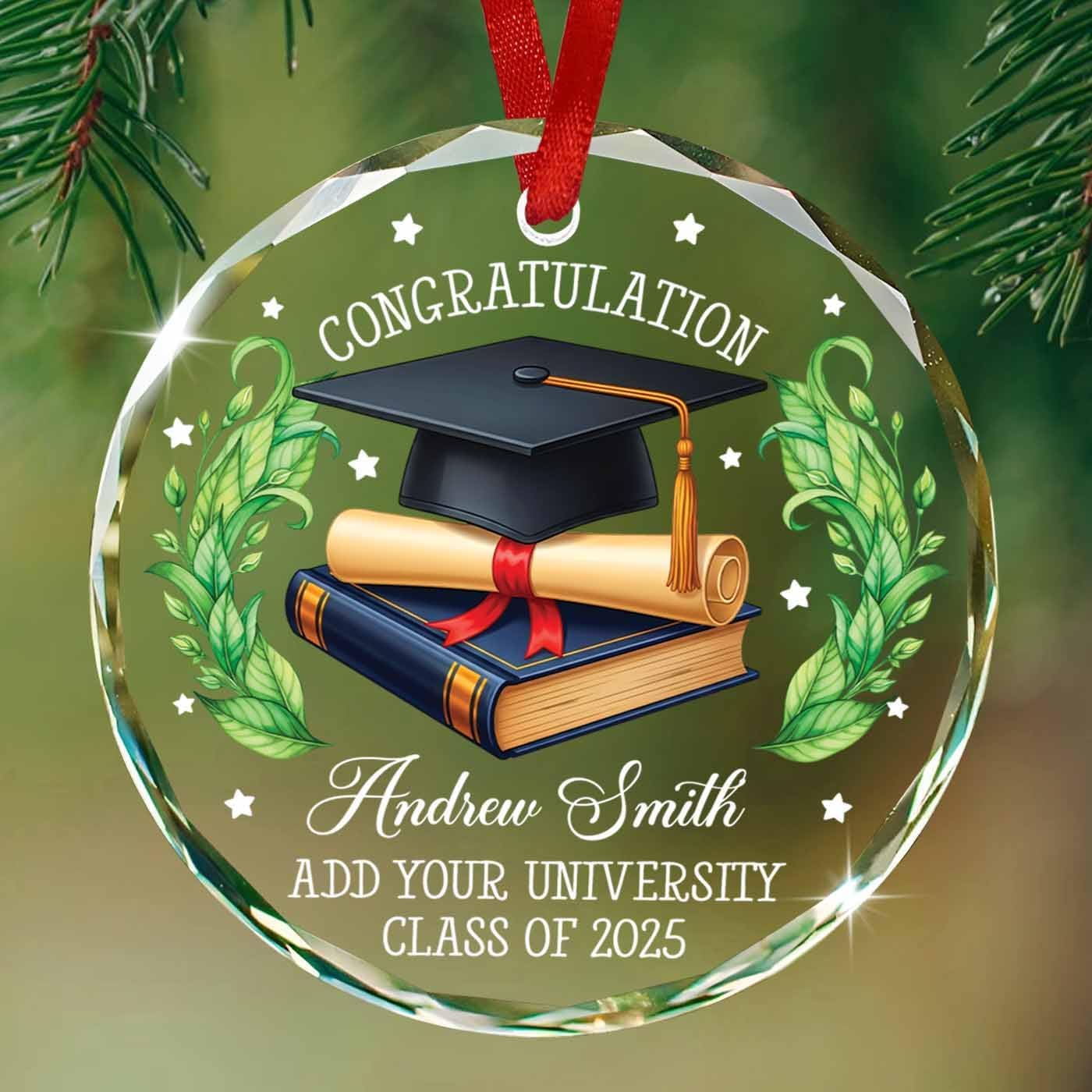 Amazon.com: 2025 Graduation Ornament Gift for Coworkers Friends, Custom ...