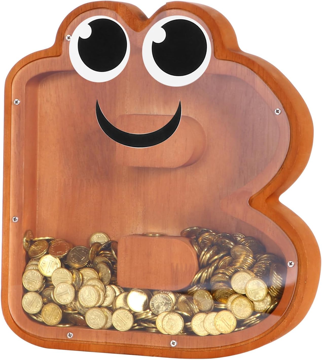 Amazon.com: Wooden Piggy Bank Letter Money Bank Personalized Coin Bank ...