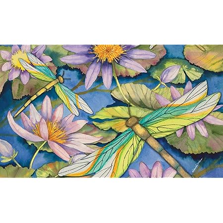 Amazon.com : Toland Home Garden 800032 Waterlilies & Dragonflies Spring ...
