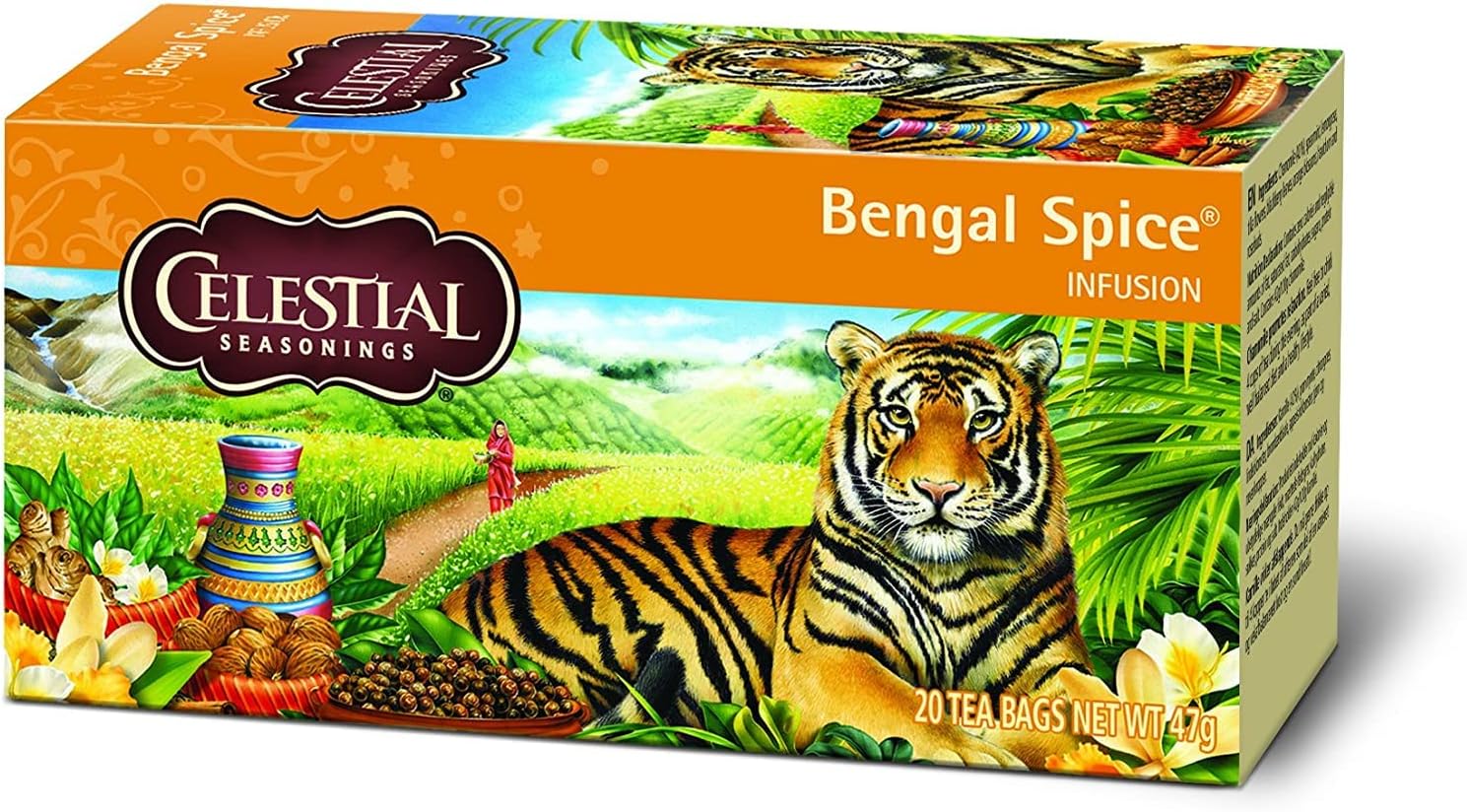 Celestial Seasonings Bengal Spice Caffeine Free Herbal Tea 20 Tea Bags ...