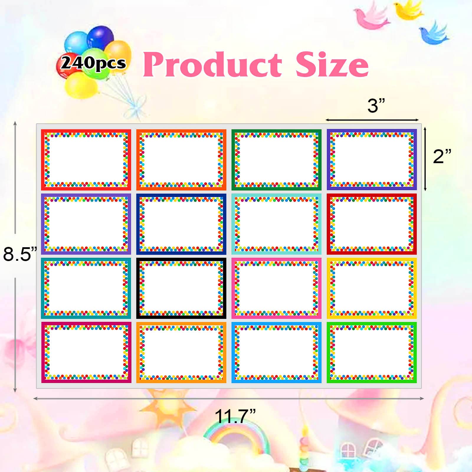 School Name Tags Stickers