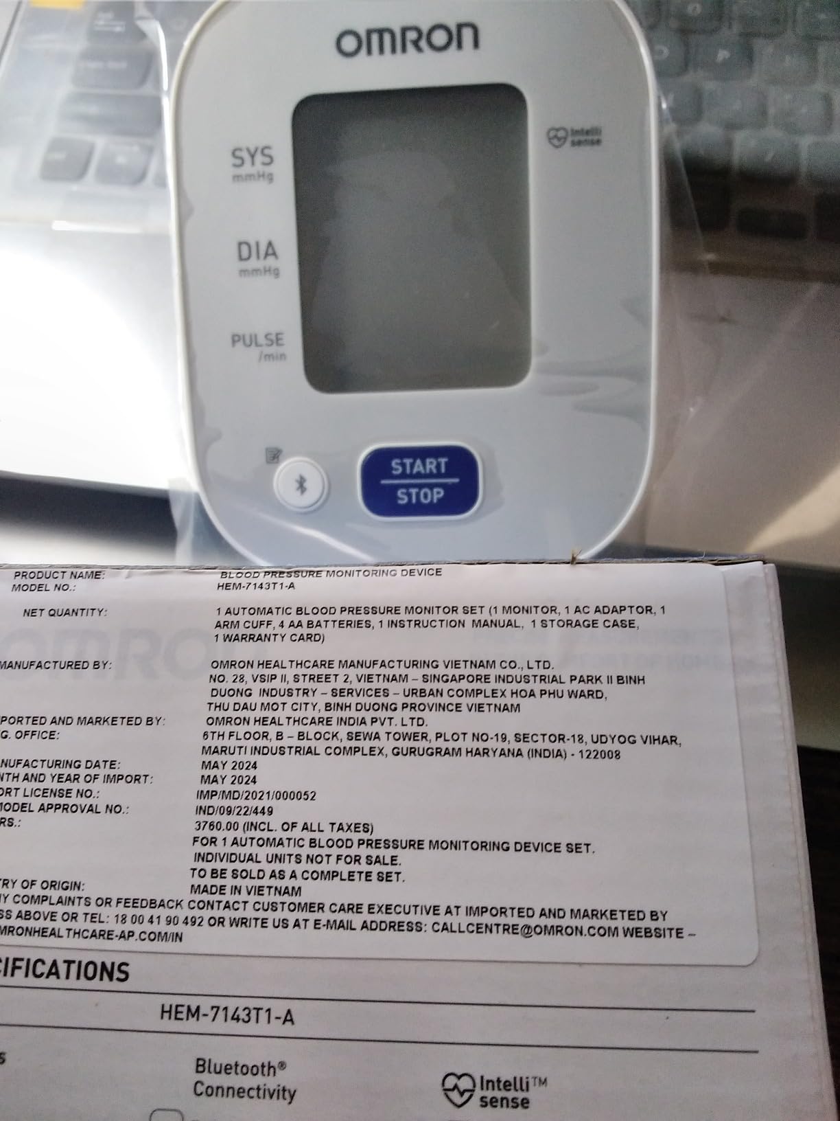 Omron HEM 7121J Fully Automatic Digital Blood Pressure Monitor with ...