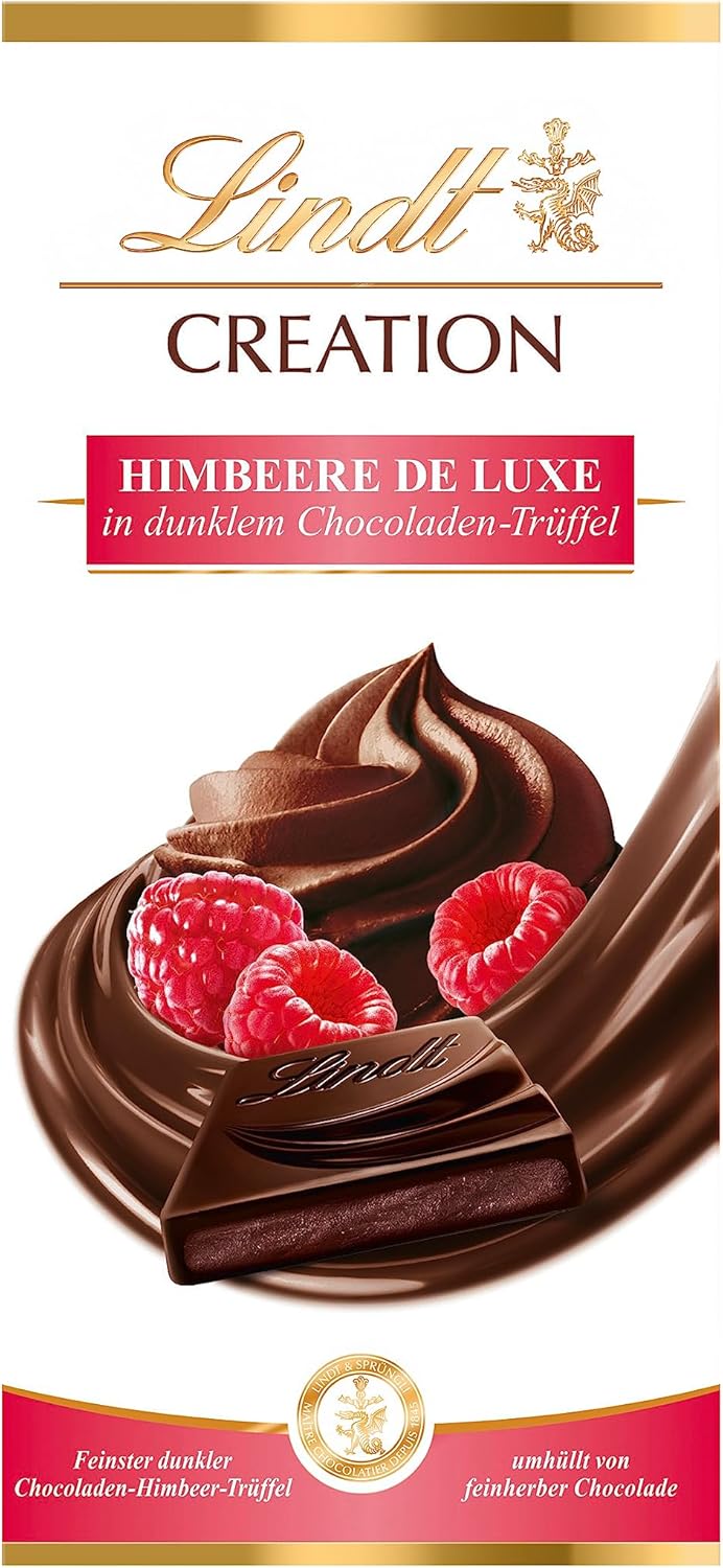 Lindt Creations Dark Raspberry Dream Chocolate Bar 150 g : Amazon.co.uk ...