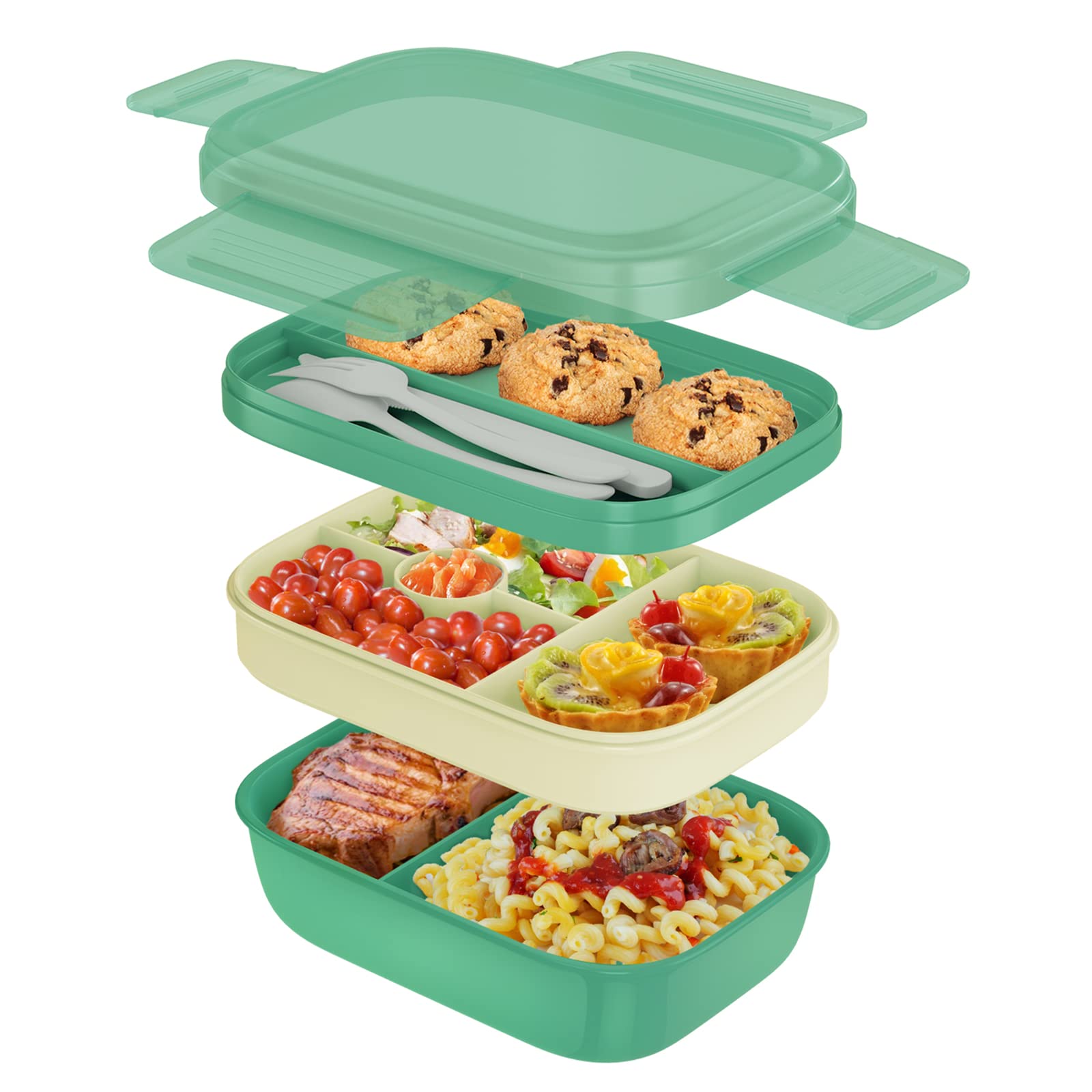 Bento Box Adult Lunch Box, Stackable Lunch Box Containers for Adults ...