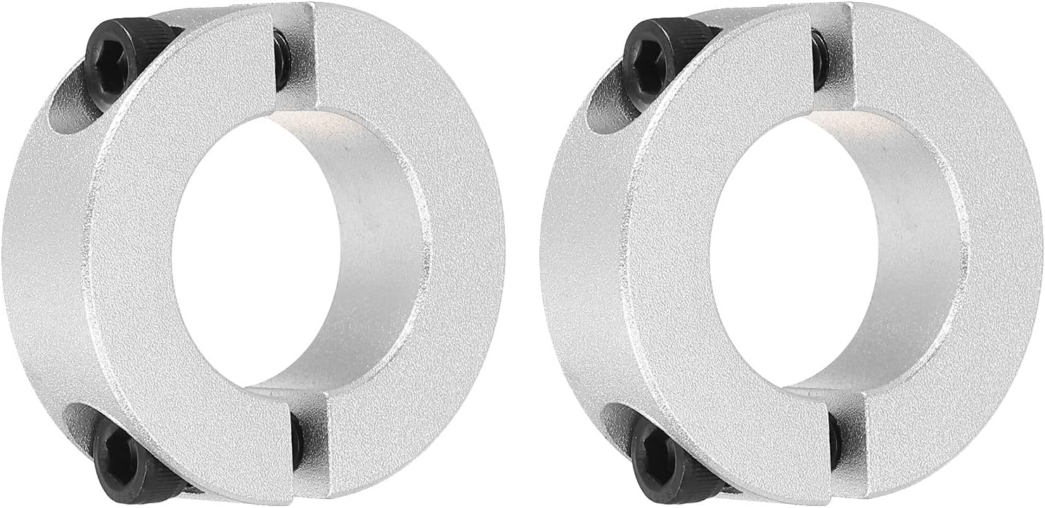 Amazon.co.jp: uxcell シャフトカラー 20 mm ボアダブルスプリット アルミクランプカラー シャフトカラー セットスクリュー付き シルバートーン 2個 : 産業・研究開発用品