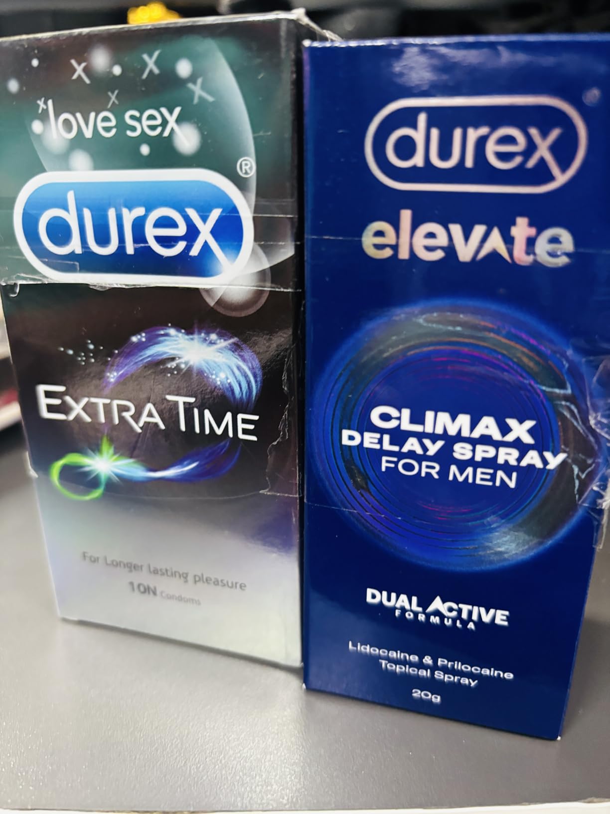 Durex Extra Time Condoms & Durex Spray Combo