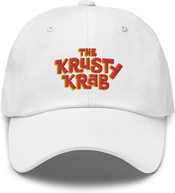 Spongebob Squarepants The Krusty Krab Embroidered Hat (White ...