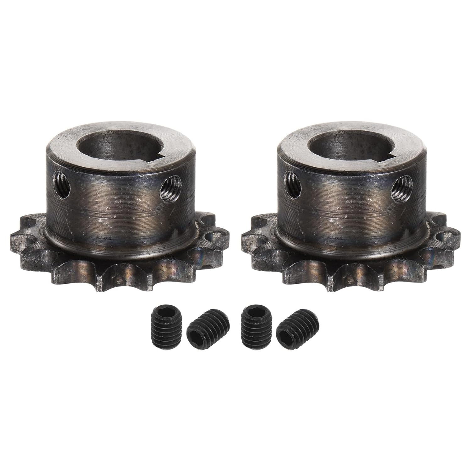 uxcell 2pcs ISO/DIN 06B-1 Roller Chain Sprocket B Type 17mm Bore, 3/8 ...