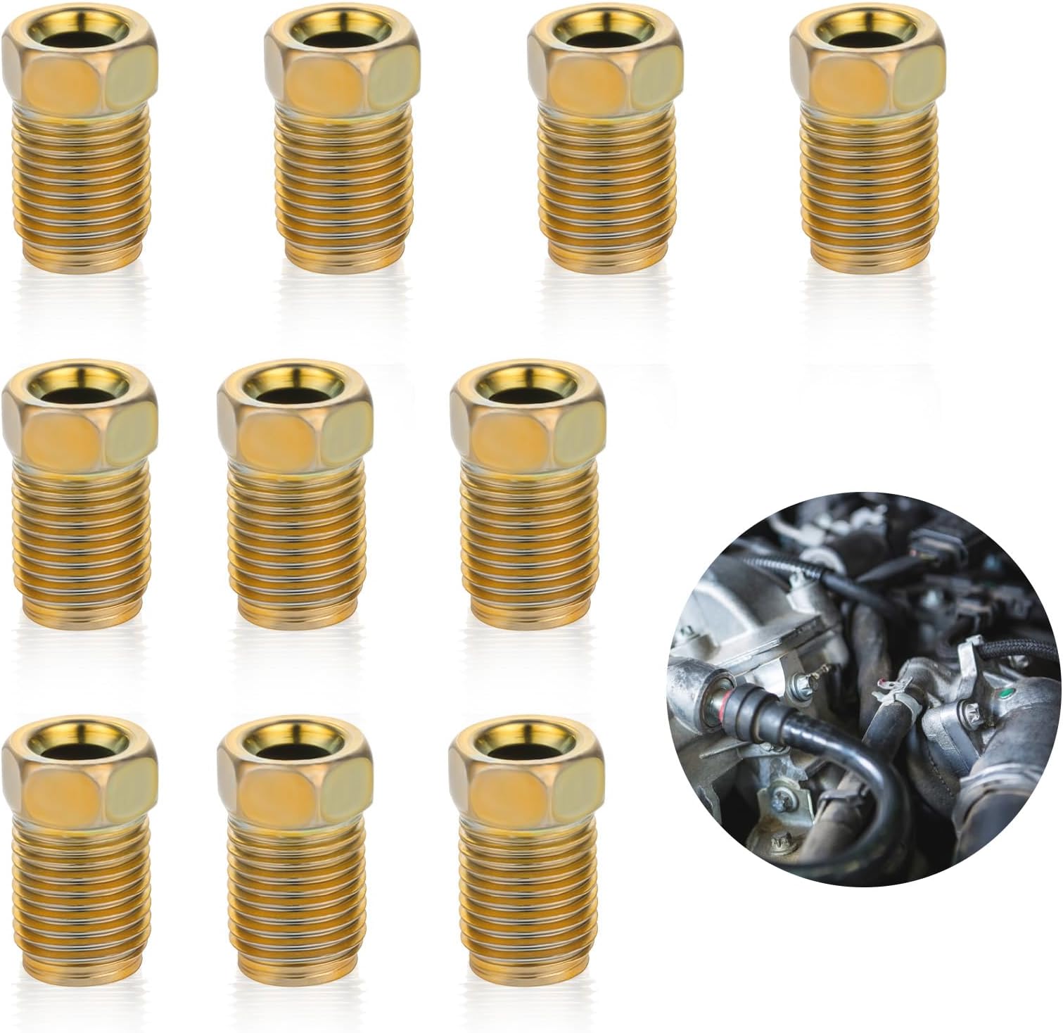 Amazon.com: 10 PCS Brake Line Fittings 3/16 Metric Brake Line Invert ...