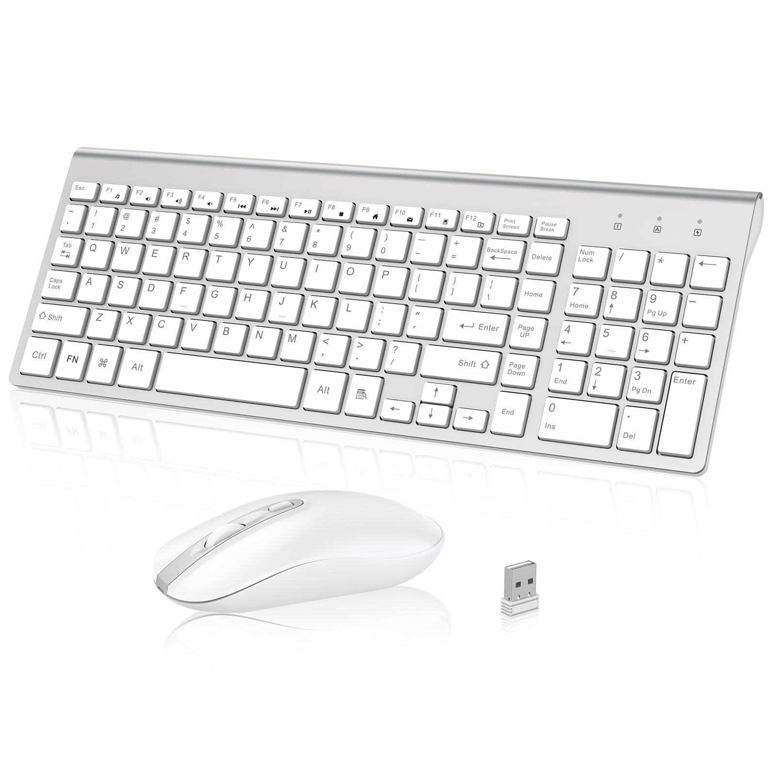 cimetech Wireless Keyboard and Mouse Combo, 2.4G Slim Low-Profile X ...