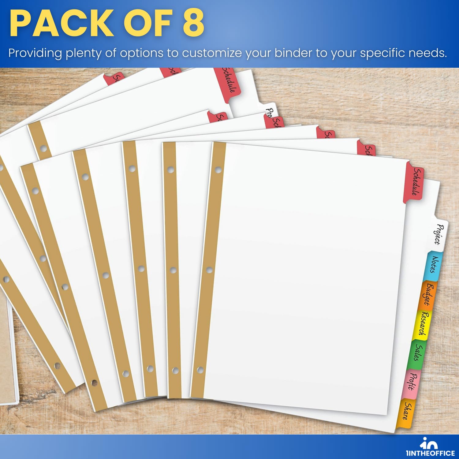Snapklik.com : 1InTheOffice Dividers For 3 Ring Binder, Binder Dividers