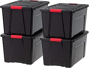 IRIS USA Contenedores de 68 Litros de Almacenamiento con Tapa y ...