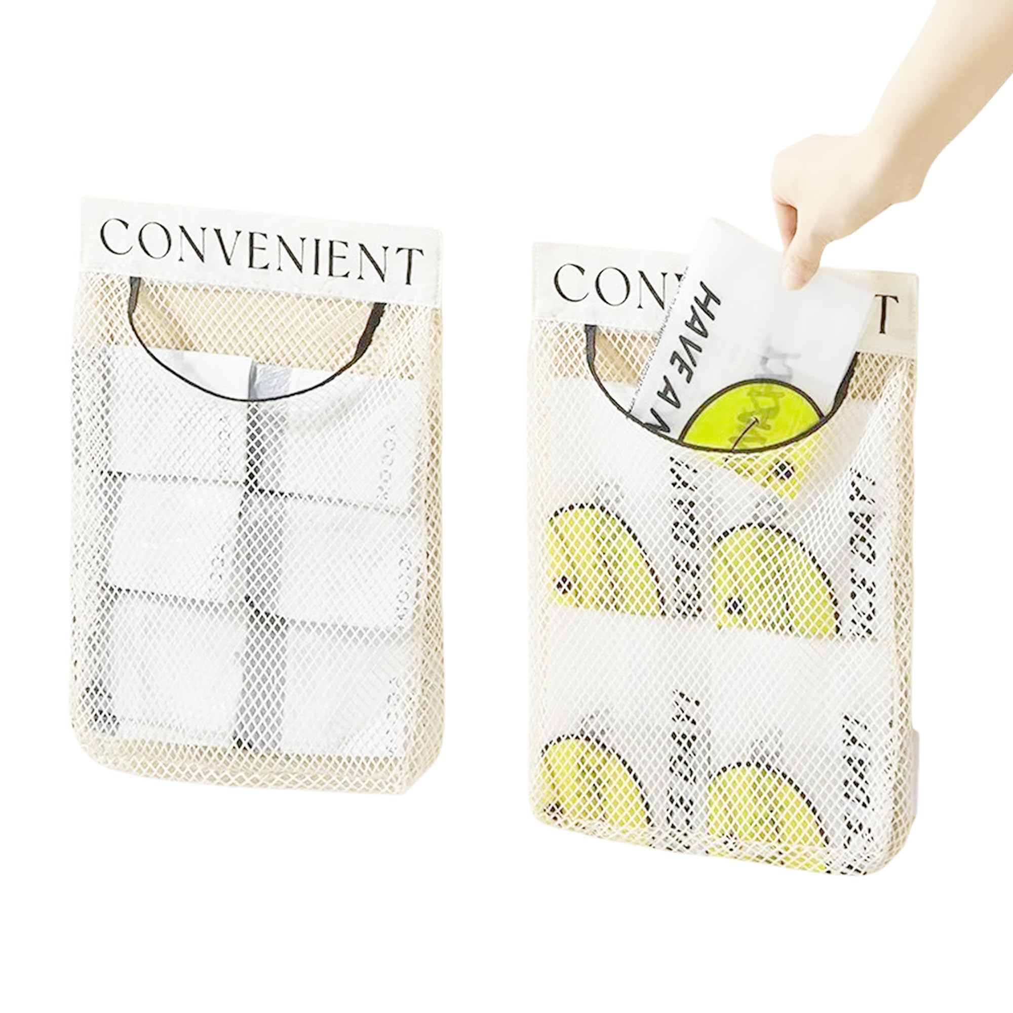 Amazon.com - Plastic Trash Bag Holder - 2Pcs Mesh Storage Net Trash Bag ...