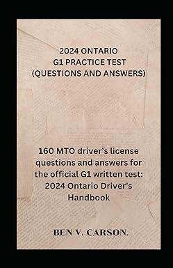 2024 ONTARIO G1 PRACTICE TEST (QUESTIONS AND ANSWERS): 160 MTO driver’s ...