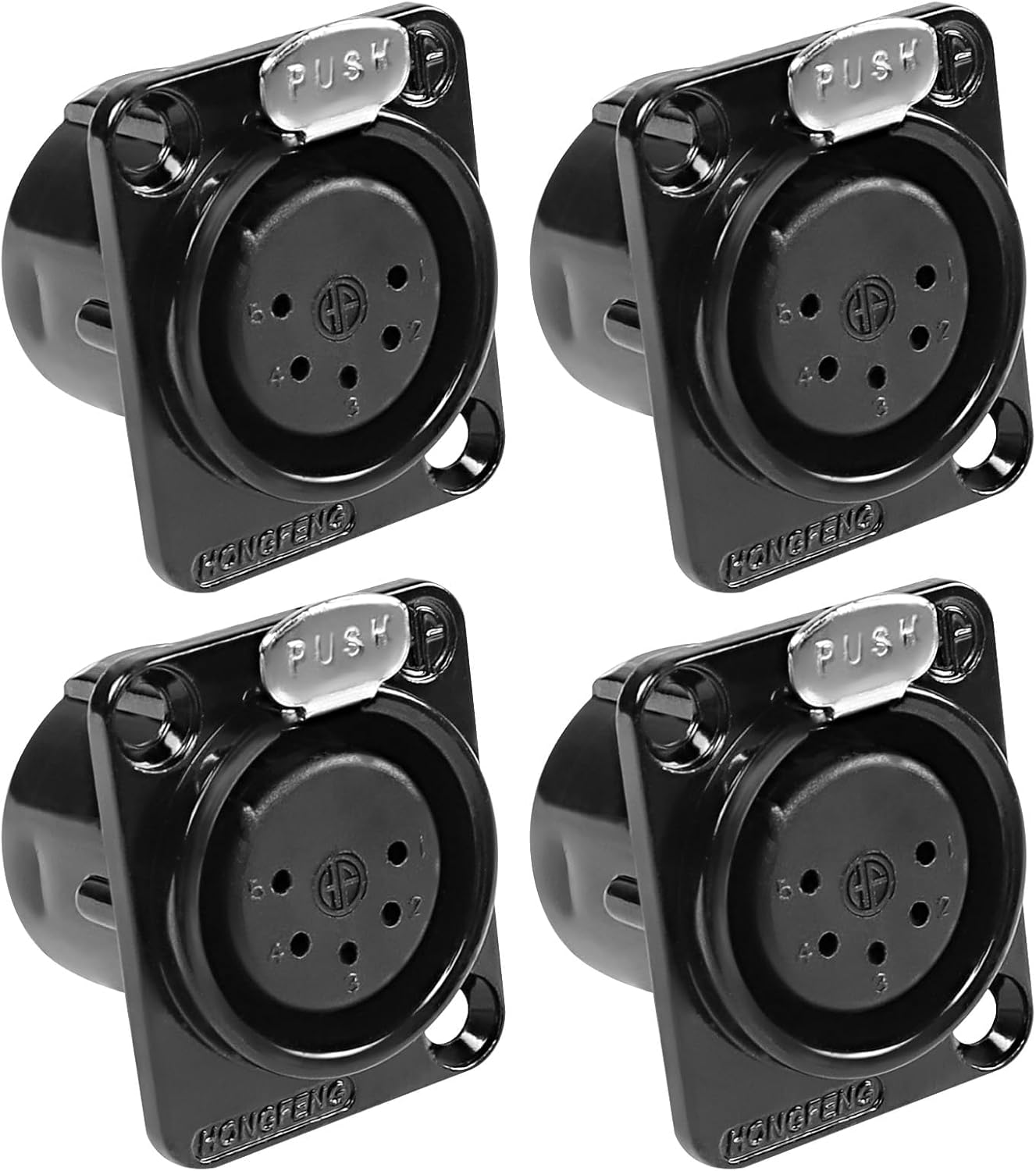 Amazon.com: XMSJSIY 5 Pin XLR Panel Mount Connector XLR Female Socket ...