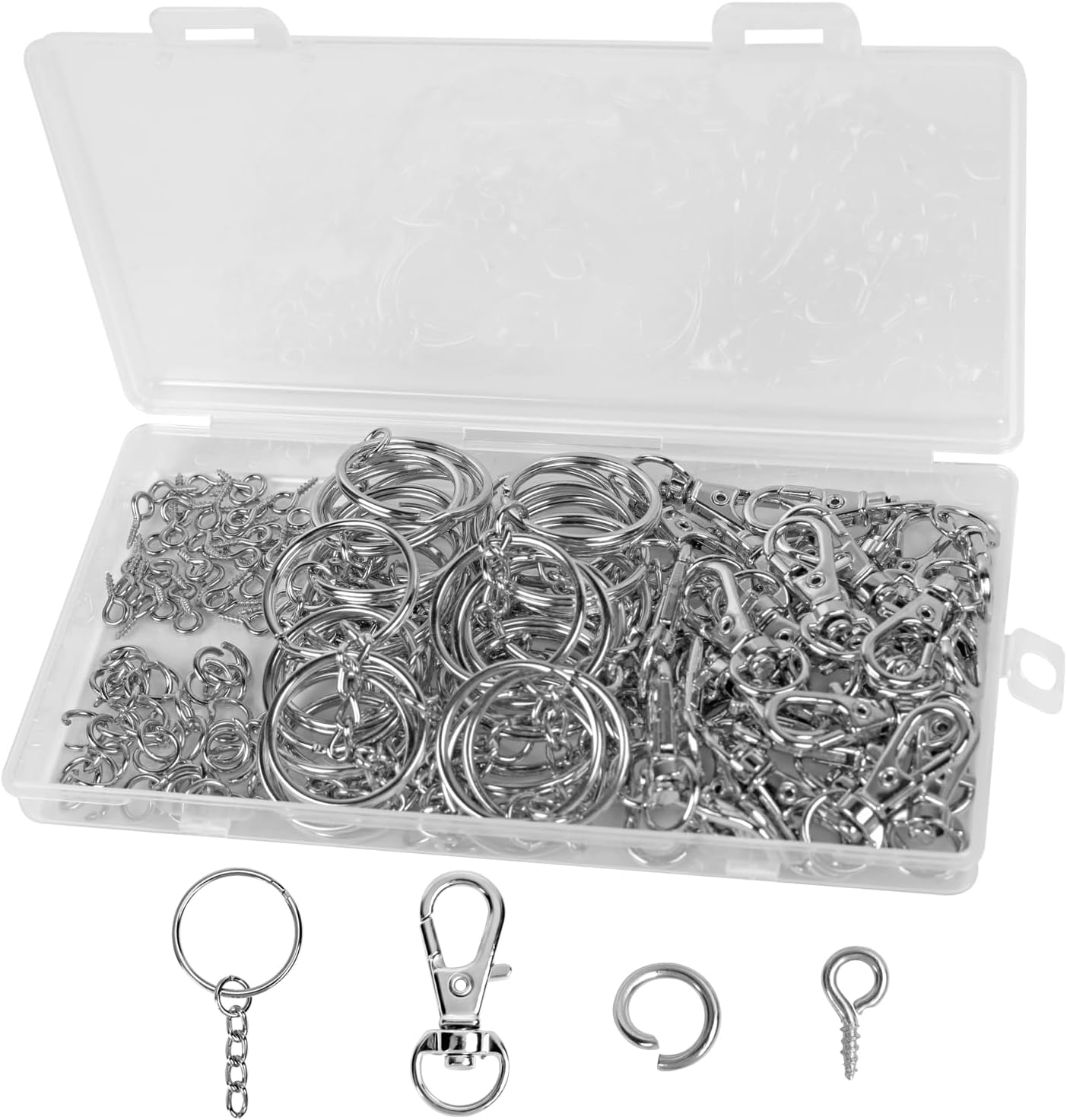 Amazon.com: Phinus 145 PCS Metal Swivel Hooks, 35 PCS Lobster Claw ...