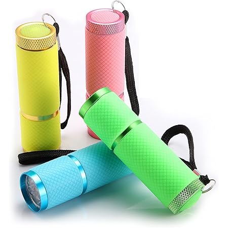 Glow in Dark Flashlights 9 LED Rubber Coated Flashlights with Handle ...