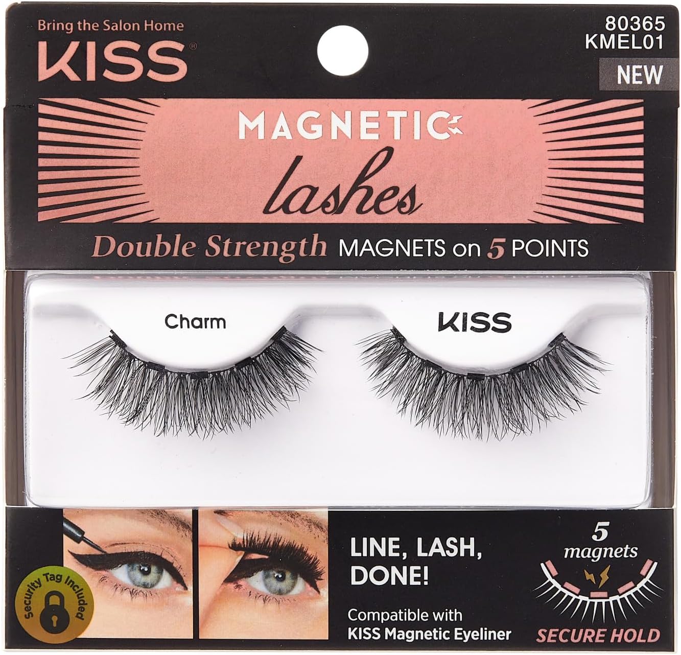 Amazon.com: KISS Magnetic Lashes, Charm, 1 Pair of Synthetic False ...