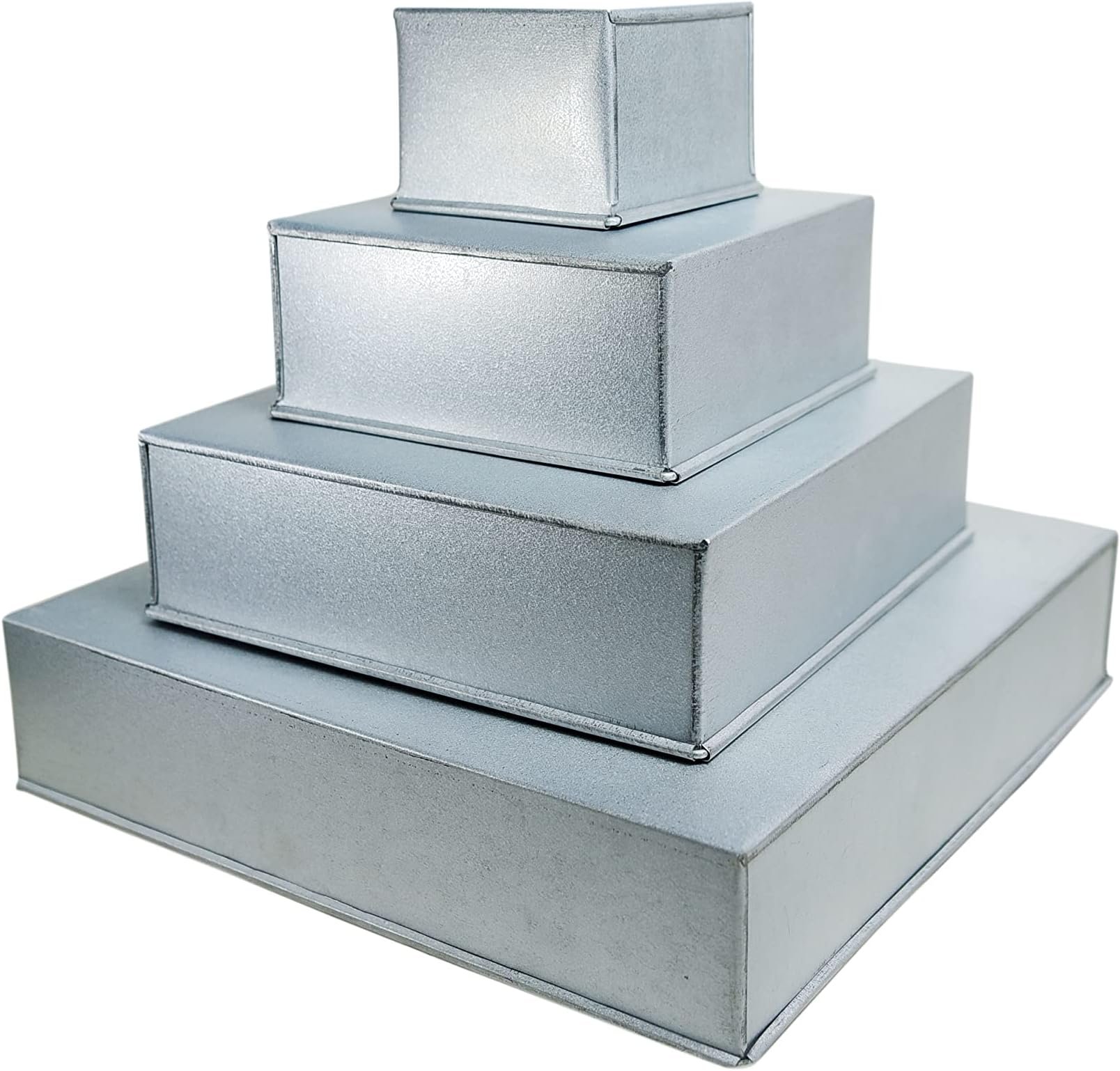 Amazon.com: 4 Tier Square Multilayer Birthday Wedding Cake Tins - 6",8 ...