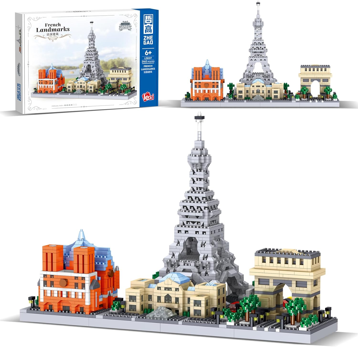 Amazon.com: 2462PCS Paris Skyline Micro Mini Blocks Architecture ...