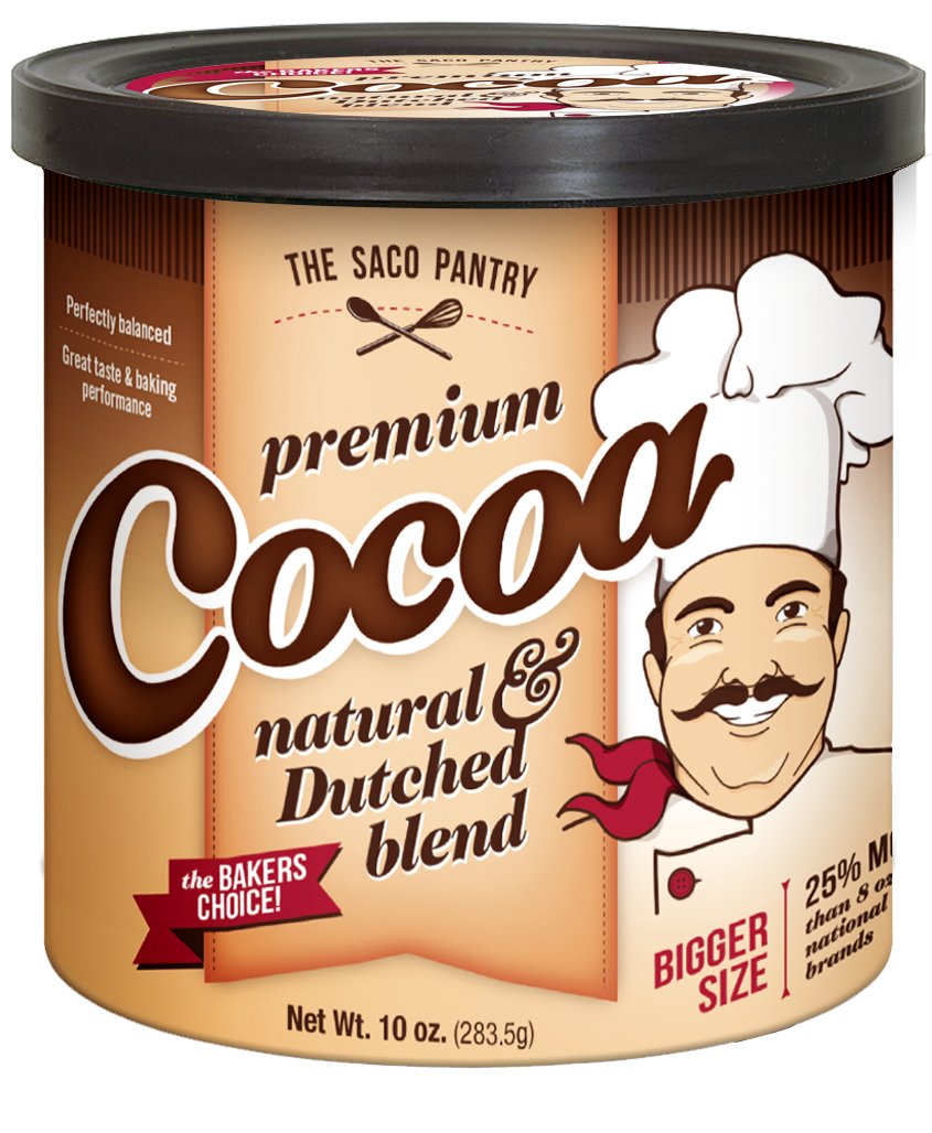Amazon.com : Saco Premium Baking Cocoa, 10-Ounce Canisters (Pack of 12 ...