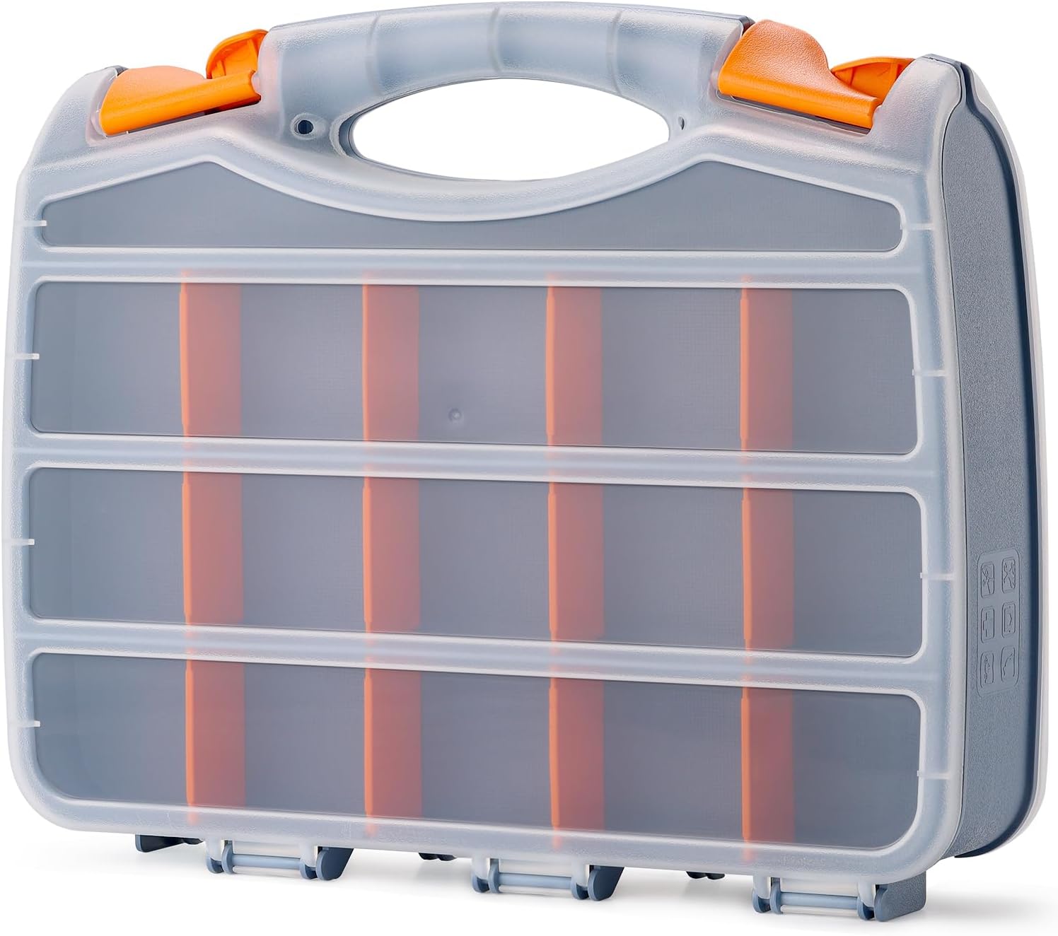 haisstronica Small Parts Organizer, 12-Inch 32-Compartment Double-Side ...