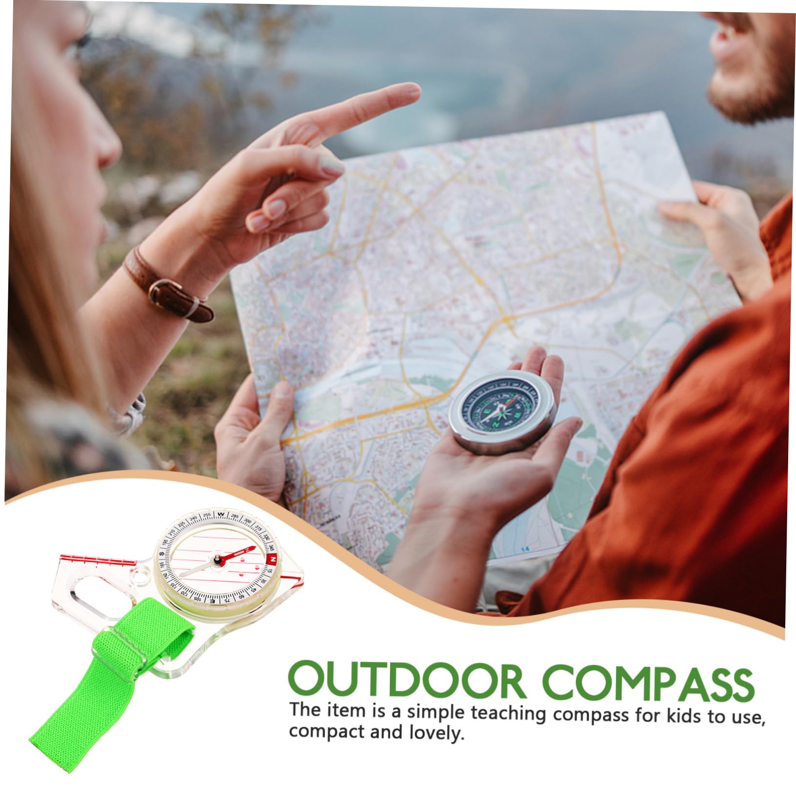 Safe-t Compass Thumb Compass For Hiking & Navigation - Compact Acrylic ...
