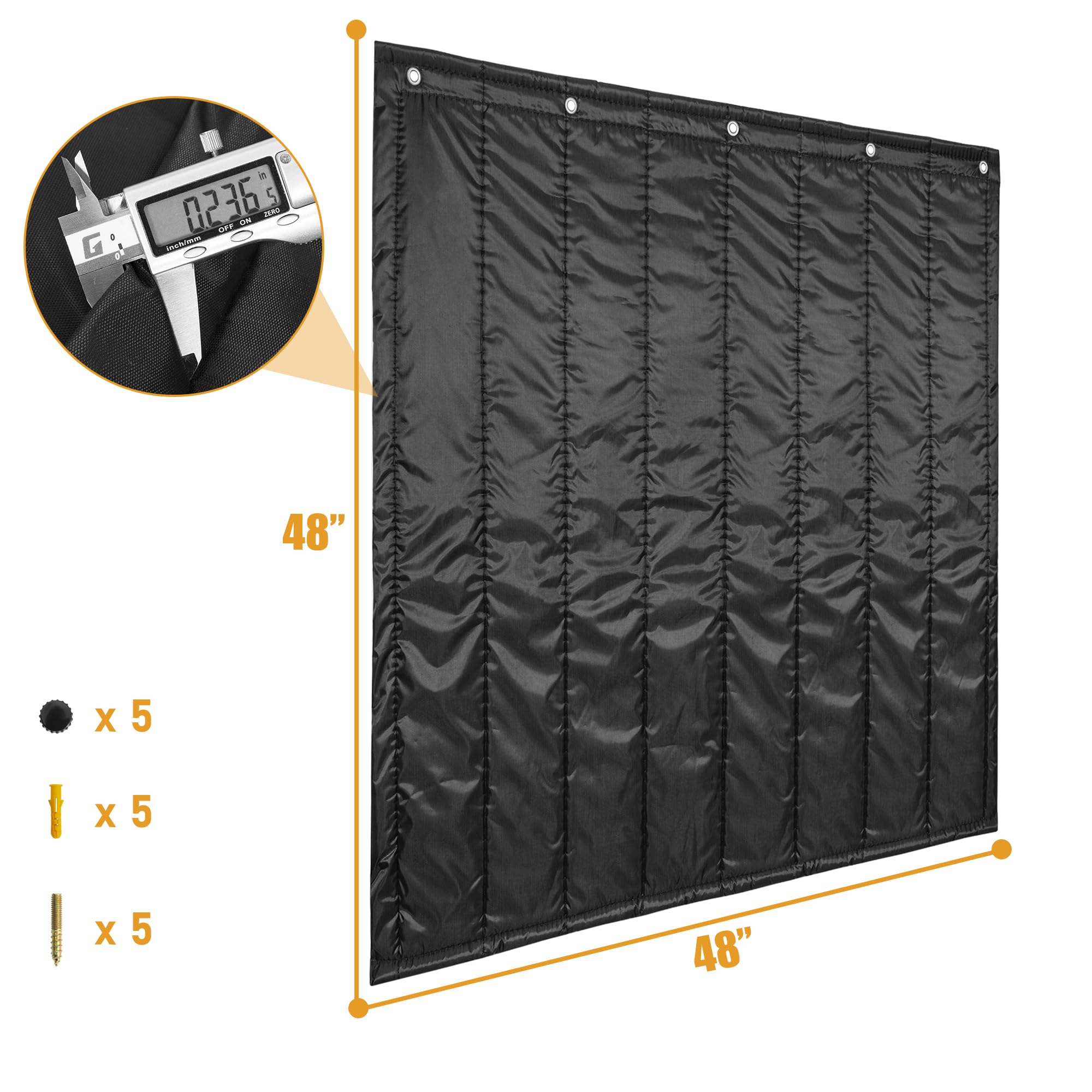 Snapklik.com : Sound Absorbing Blanket, 48"H X 48"W Sound Dampening ...