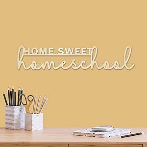 Amazon.com: Home Sweet Homeschool Decor Wall Sign Wood Homeschool Room ...