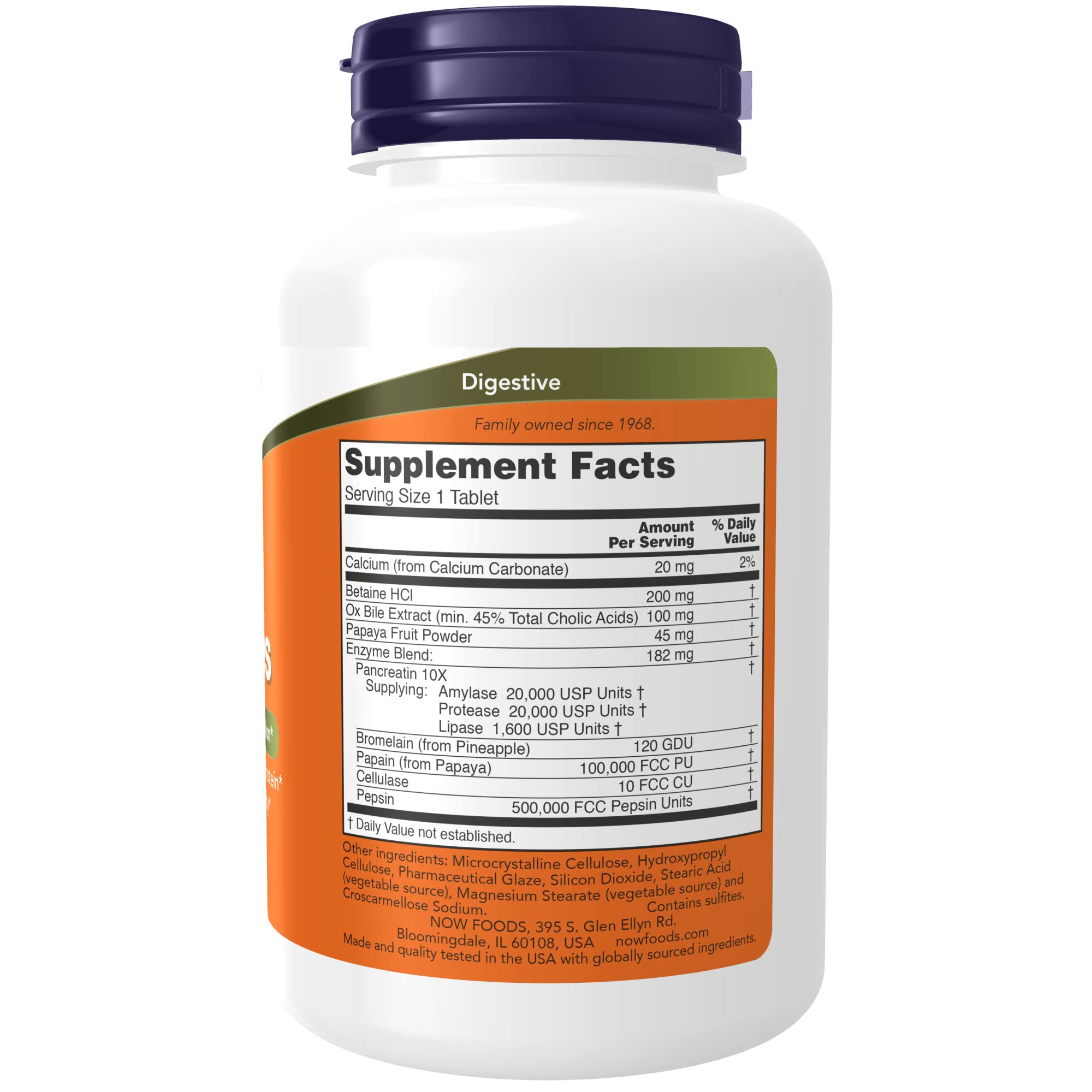Buy NOW Supplements, Super Enzymes, Formulated with Bromelain, Ox Bile ...