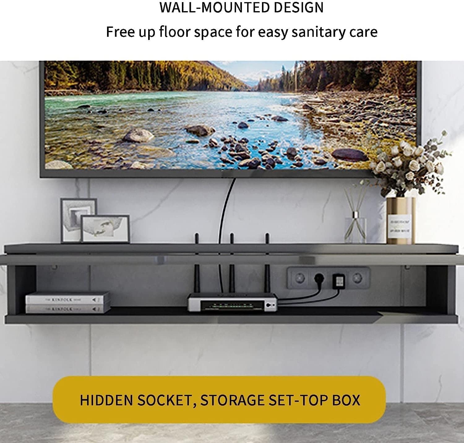 Small Mounted Tv Floating Shelves NewViewDecor|NewviewProperties