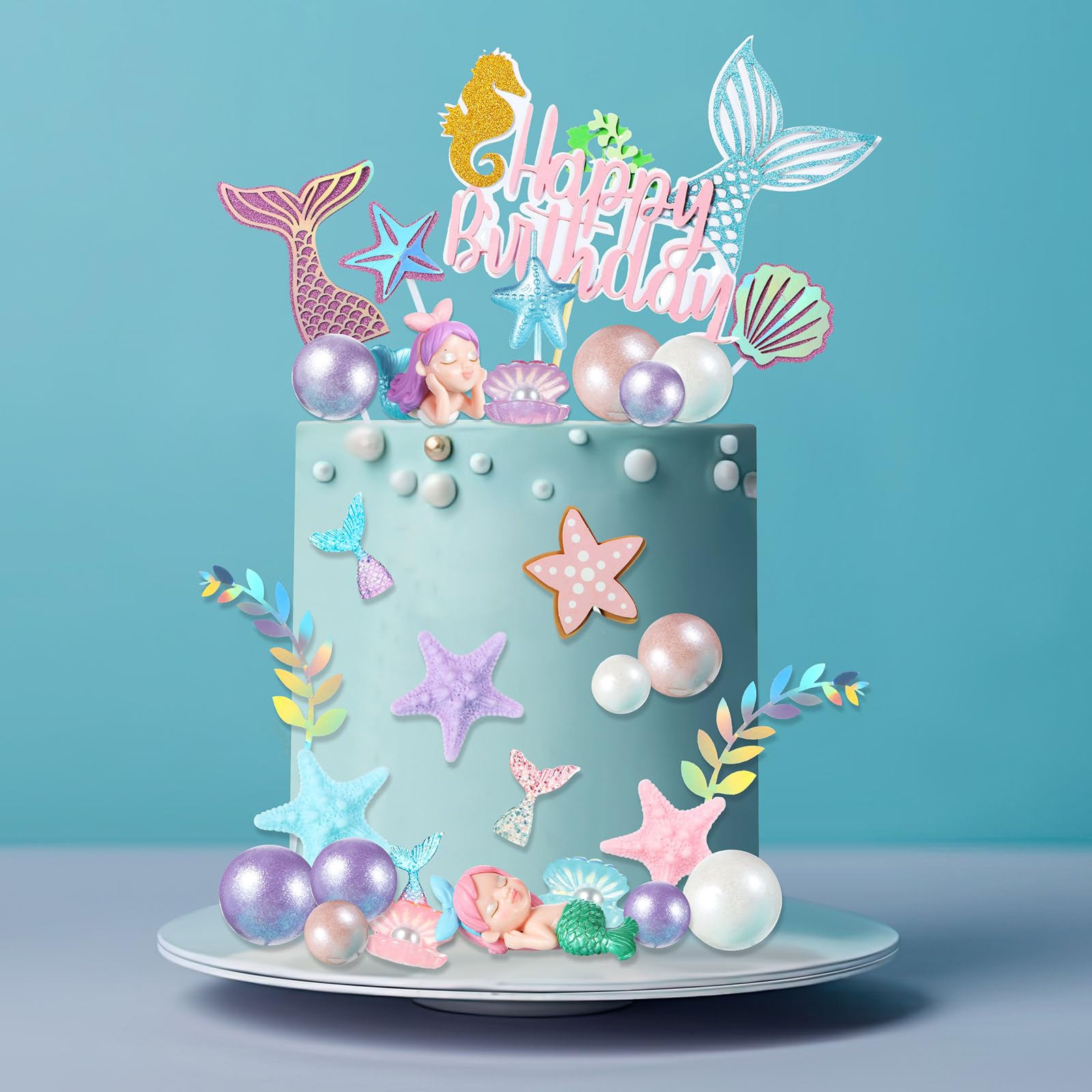 Snapklik.com : Mermaid Cake Topper Under The Sea Cake Decoration ...