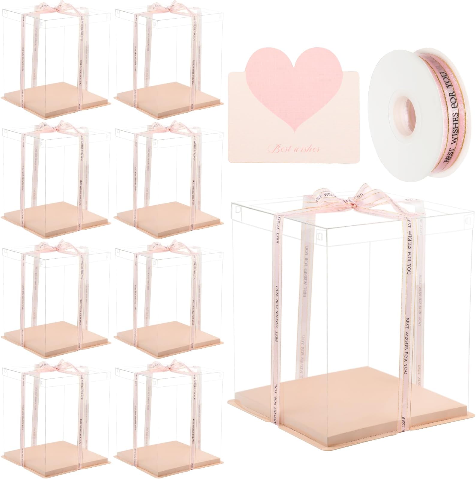 Amazon.com: SelWatty Cake Box-100pcs, Reusable Cake Box Triangle Cake ...