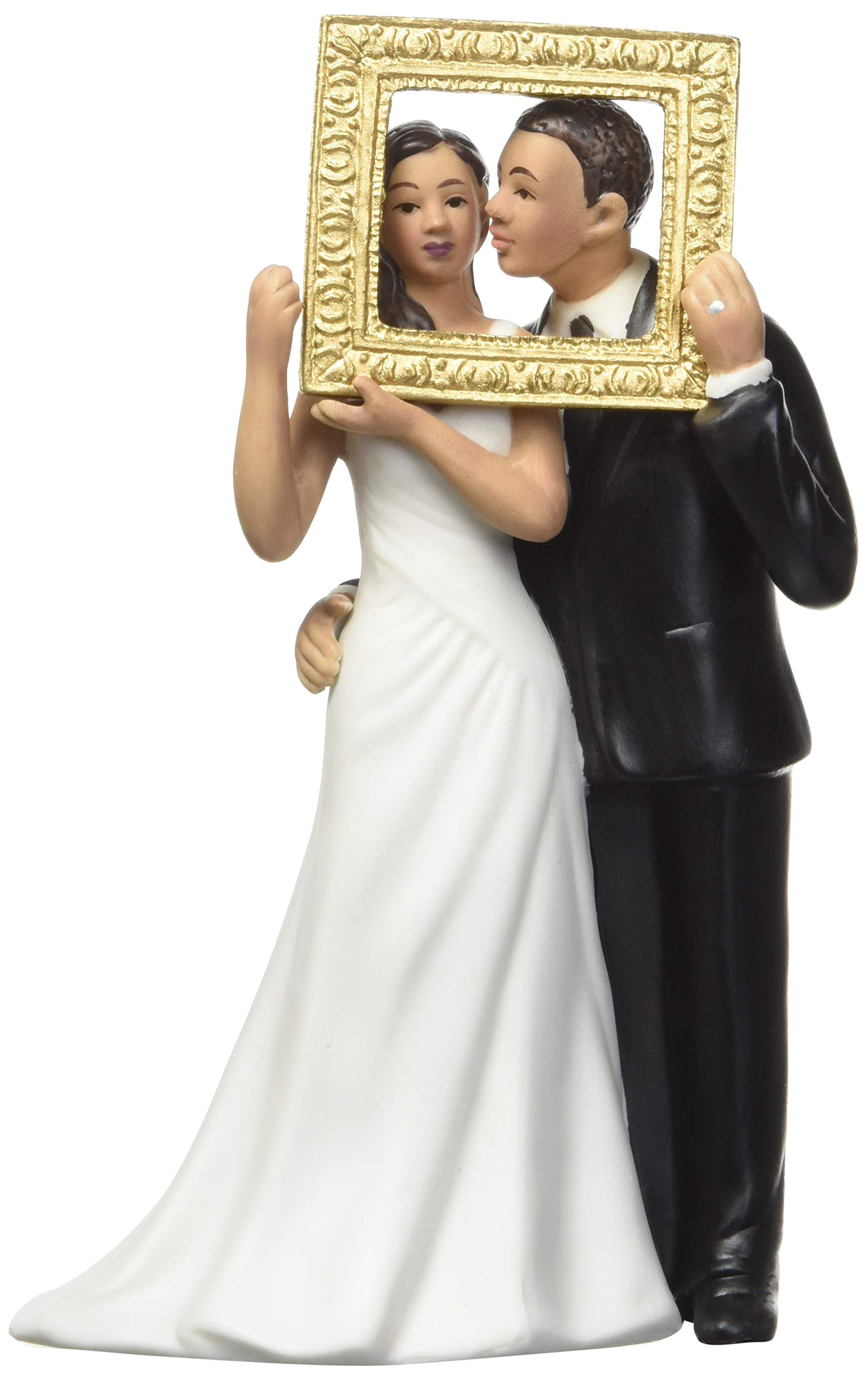 Romantic Wedding Cake Toppers Medium Skin Tone