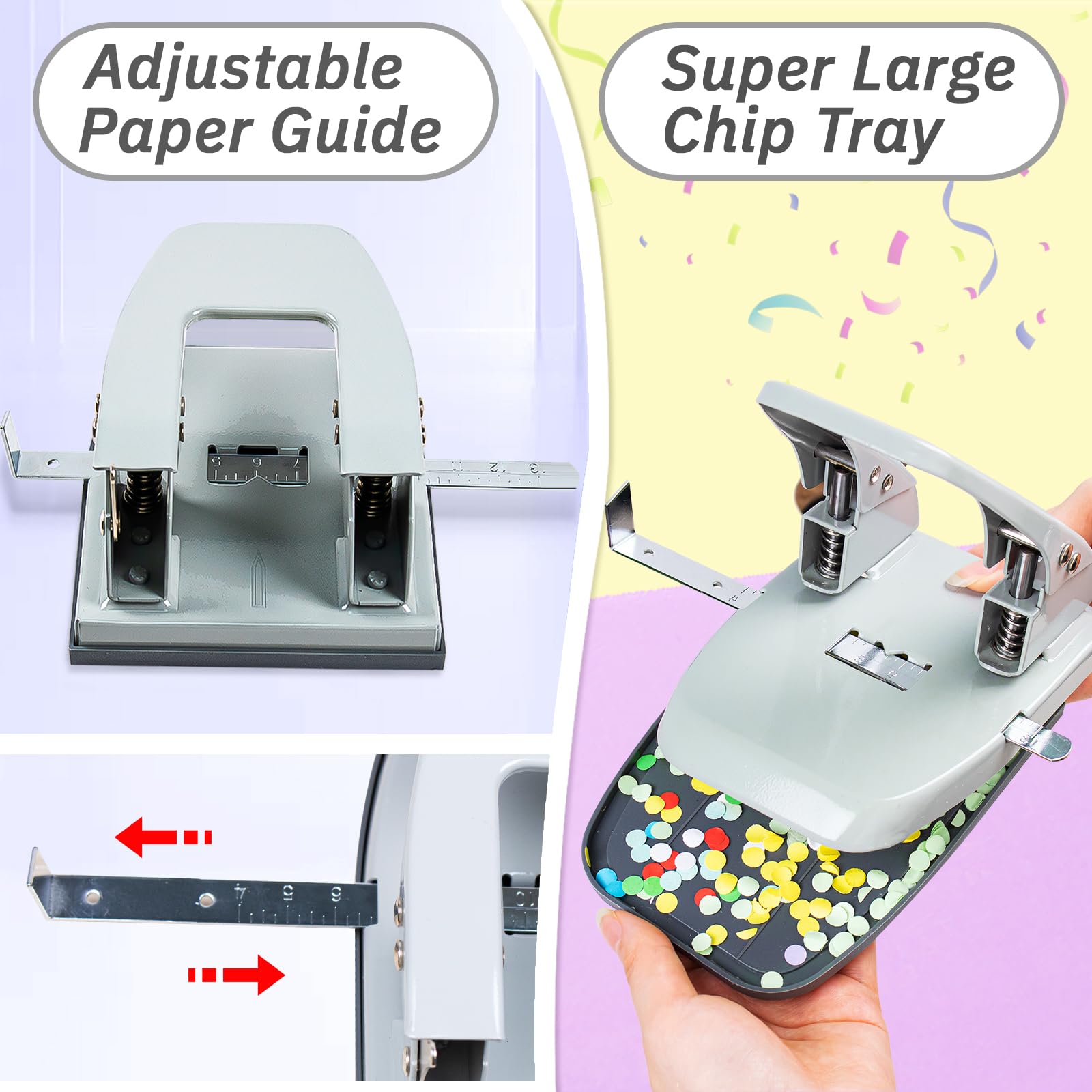 Snapklik.com : Hole Punches, 2 Hole Punch, Adjustable Two Hole Punch ...
