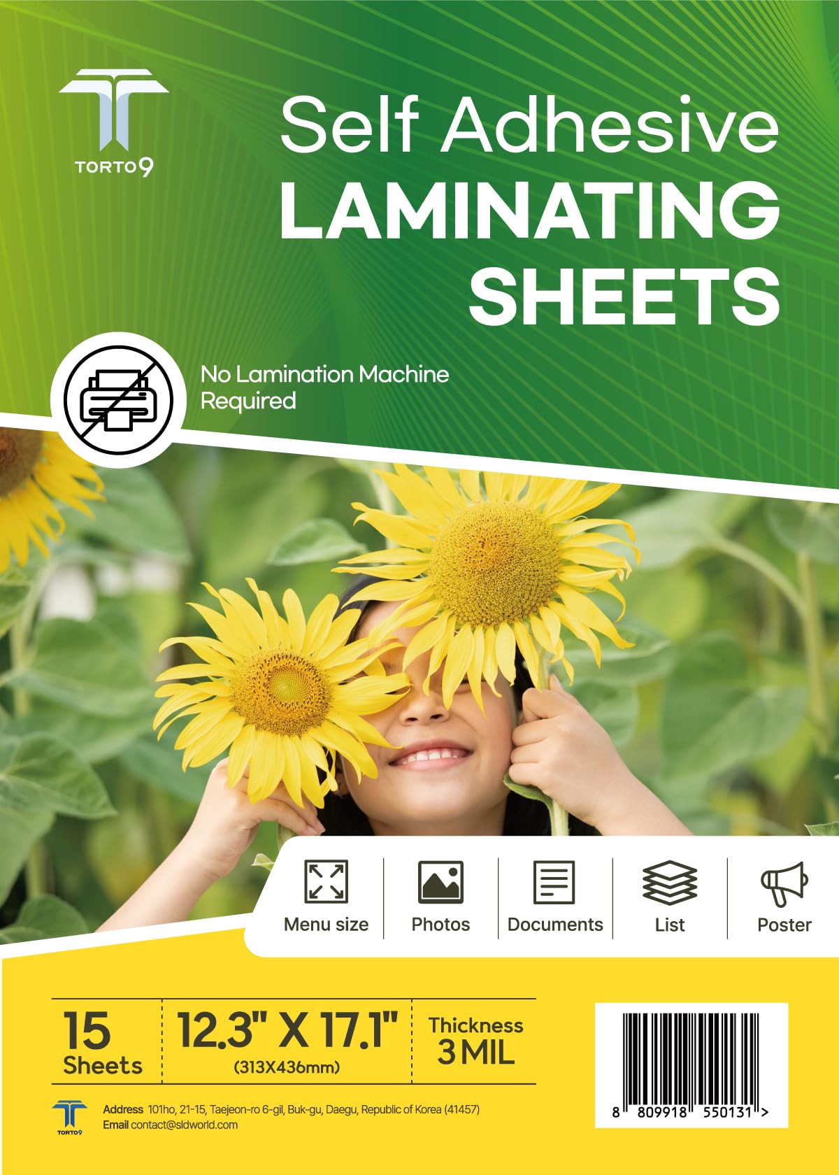 Amazon.com : T TORTO9 Peel & Stick Self Adhesive Laminating Sheets ...