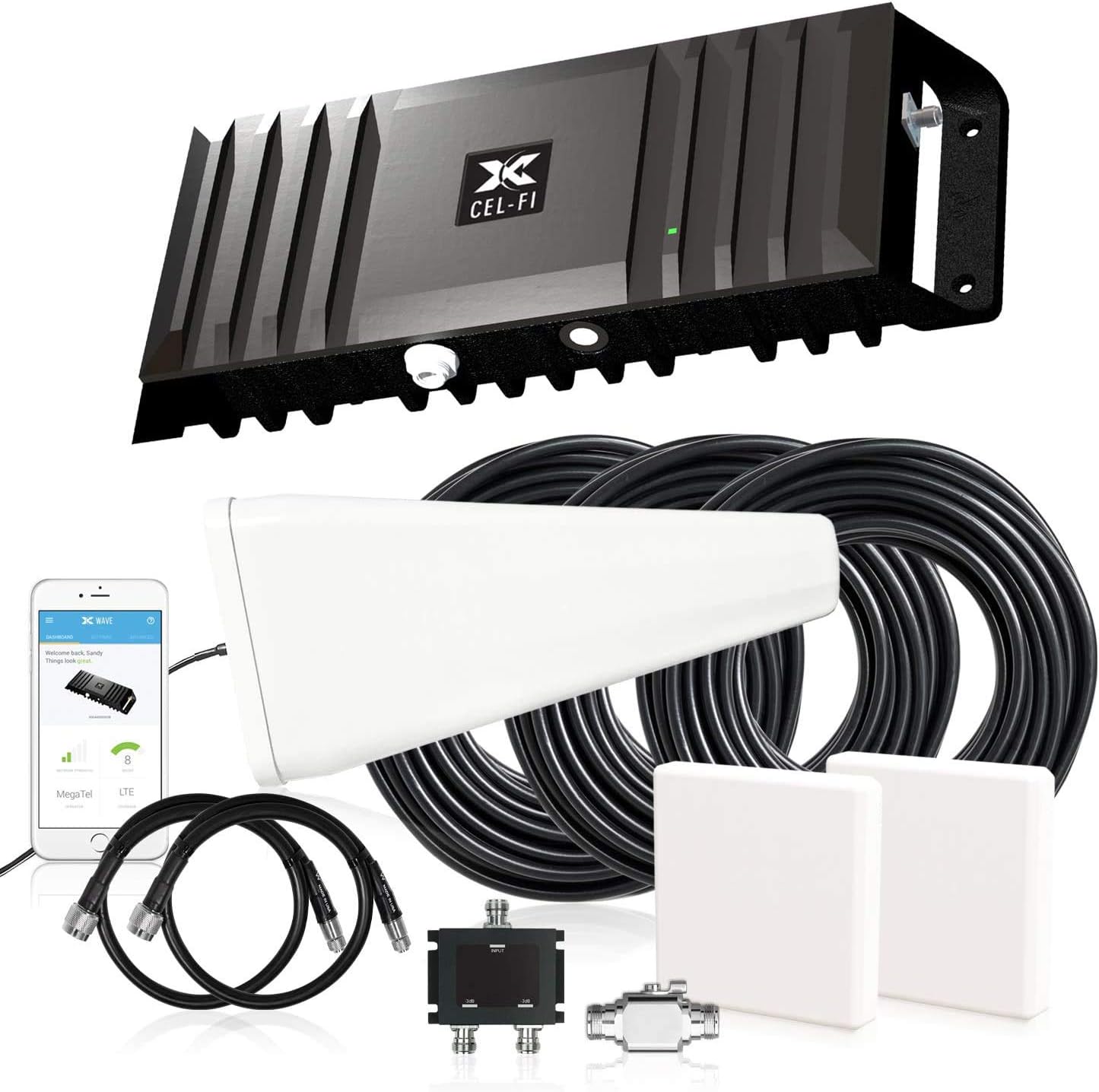 Cel-Fi GO X | Cell Phone Signal Booster | 2 Panel Antenna Bundle Kit ...
