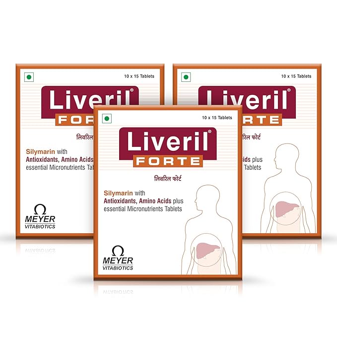 Buy Liveril Forte Tablets (Pack of 3) 3 STRIP (45 Tablets) Online at ...