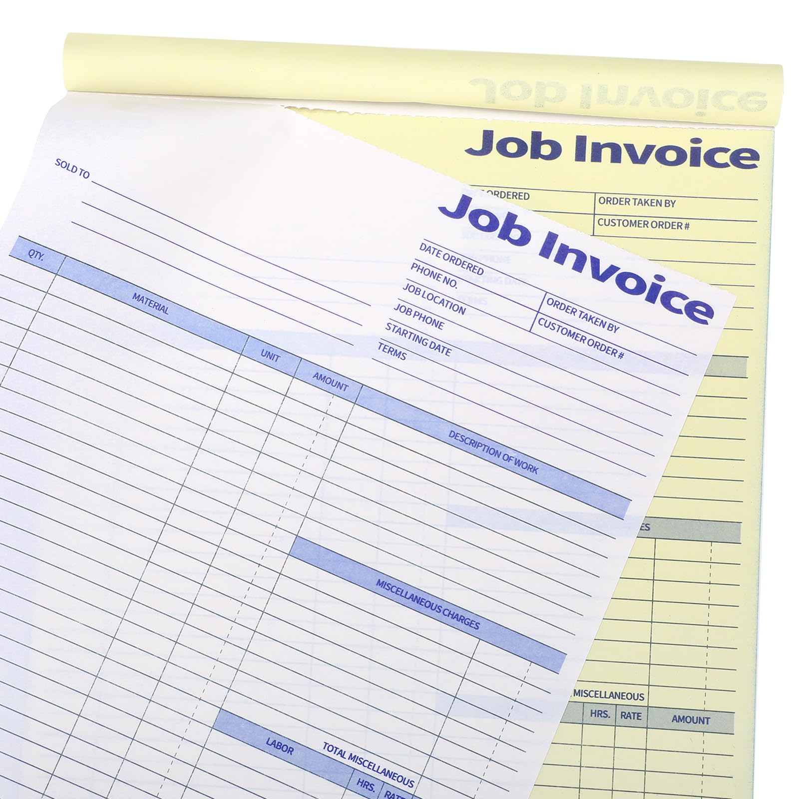 Snapklik.com : Crtiin 2 Pcs Contractors Invoice Book Carbonless Forms ...