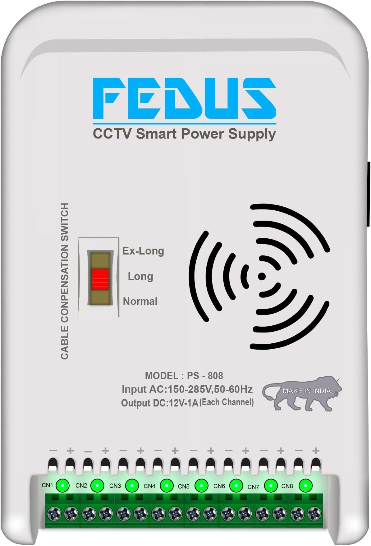 Elove 8 Channel SMPS for CCTV Power Supply Adapter for up to 8 CCTV ...