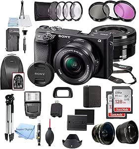 Amazon.com : Alpha a6400 Mirrorless Digital Camera 24.2MP Sensor with 16-50mm Lens, 2 Pack ...