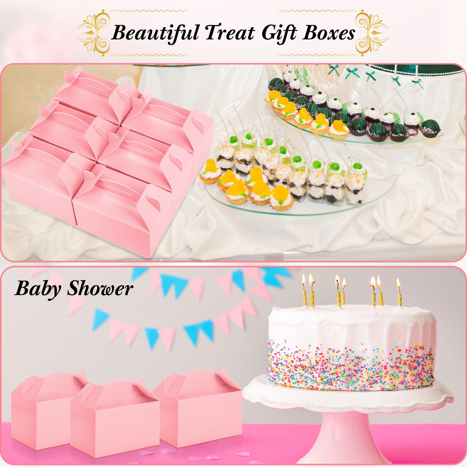 Snapklik.com : 36 Pcs Party Favor Treat Boxes, Goodie Candy Gable Paper ...