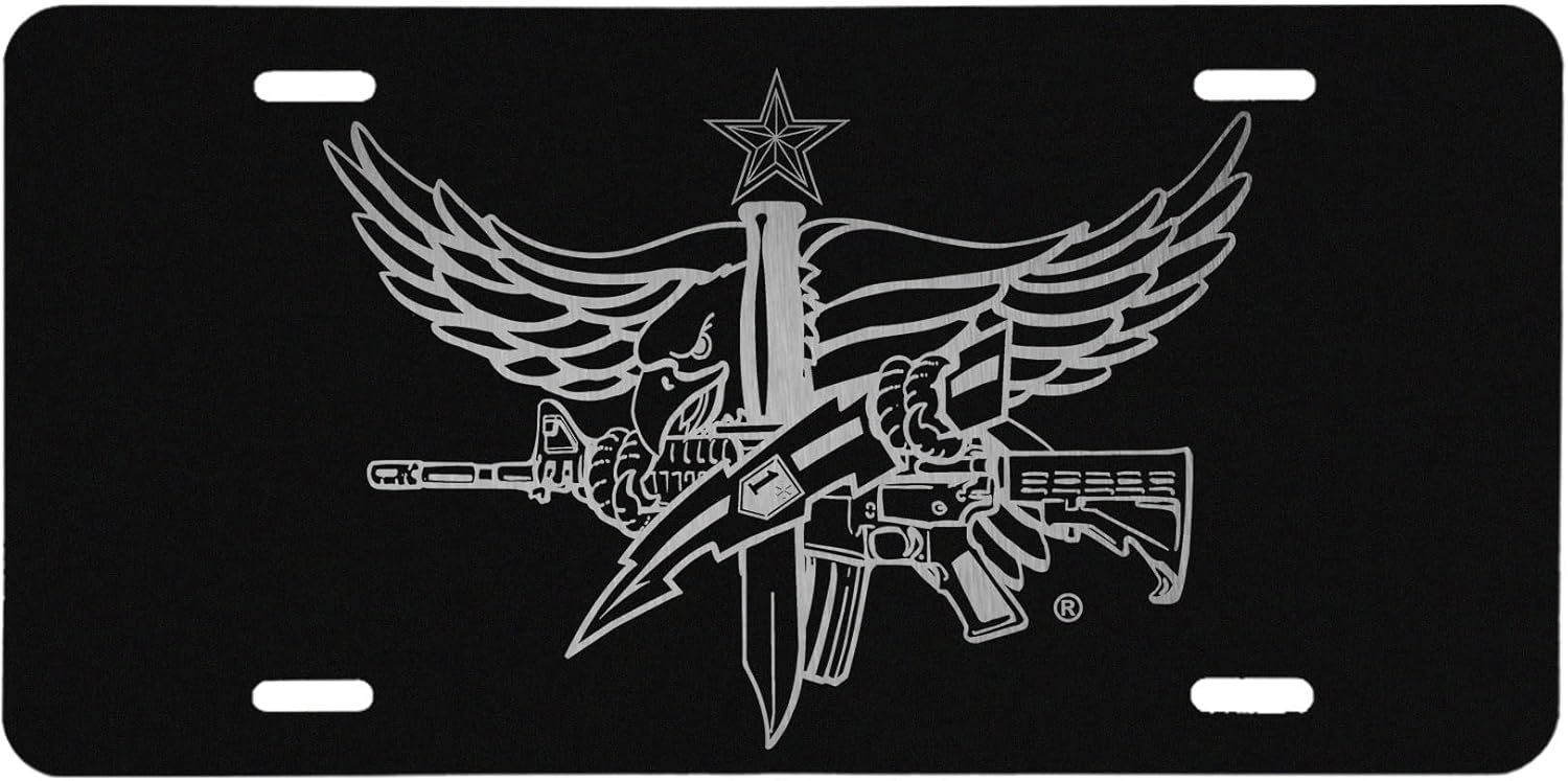 Amazon.com: Senior SWAT Operator License Plate - Metal - Lasered (Black ...