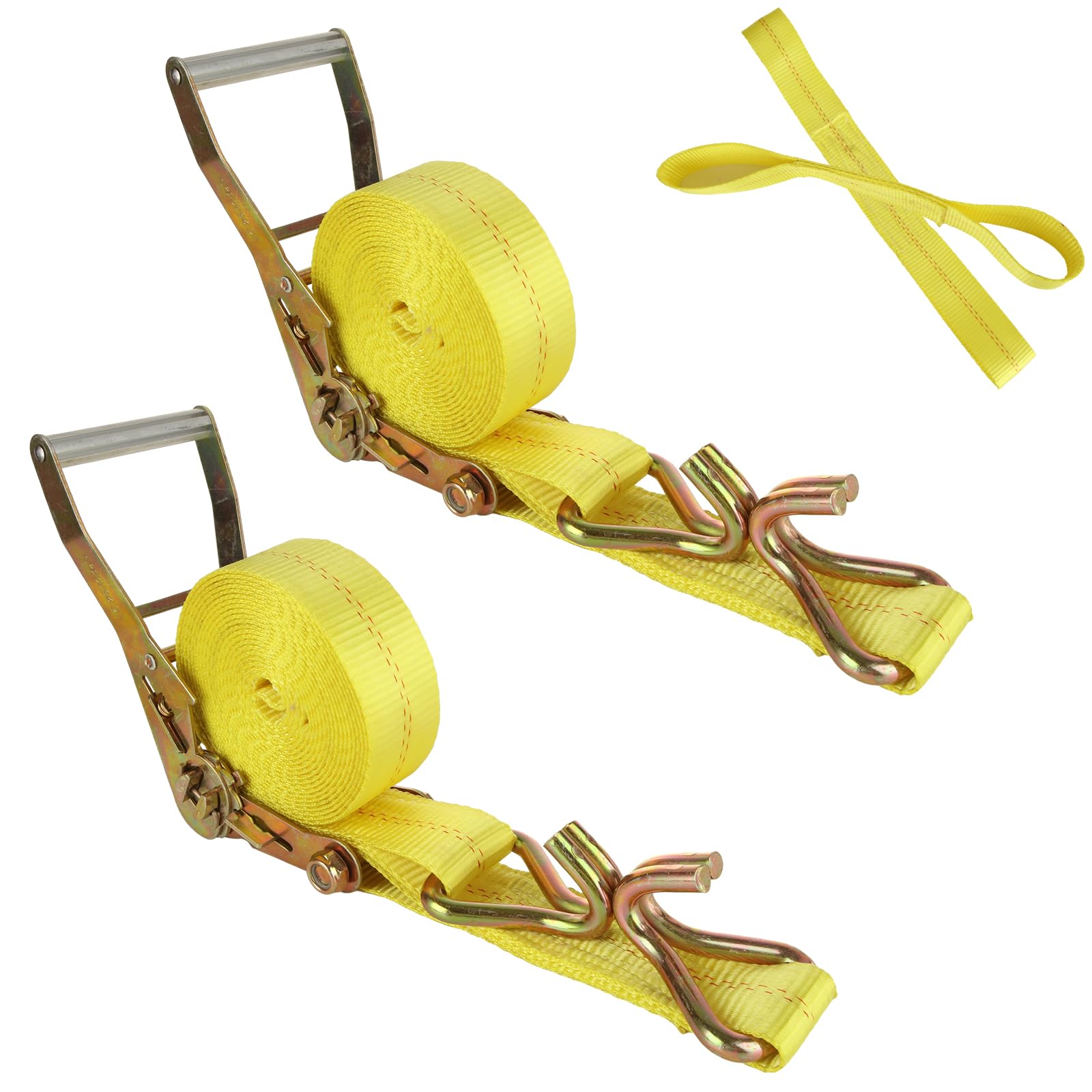 Amazon.com: CYEAH 2 Pack 2" x 16' Ratchet Strap Tie Down with Soft Loop ...